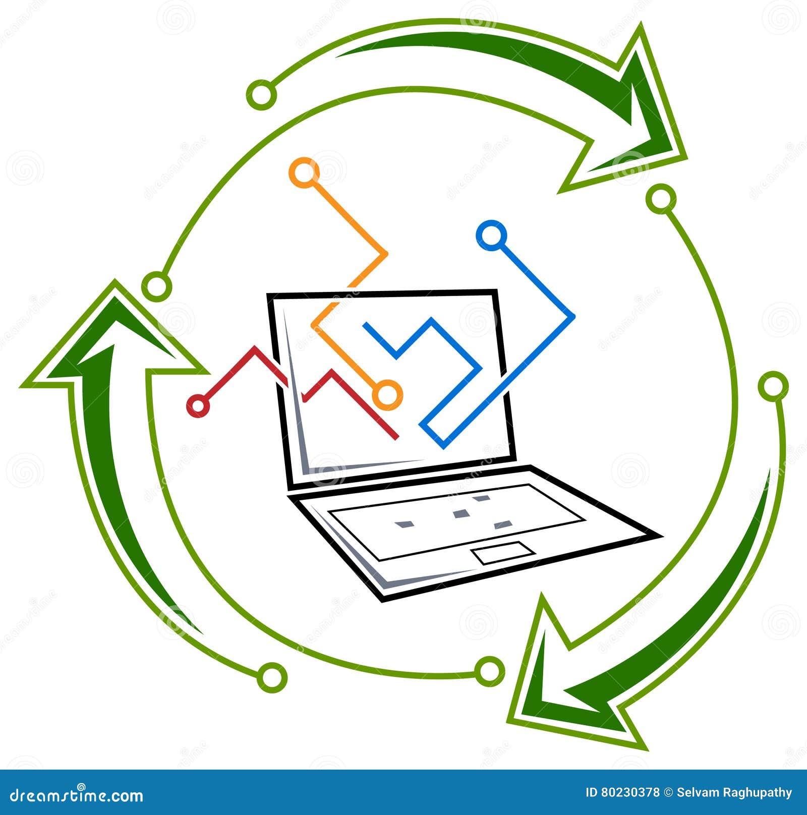 Electronics recycling stock vector. Illustration of clip - 80230378