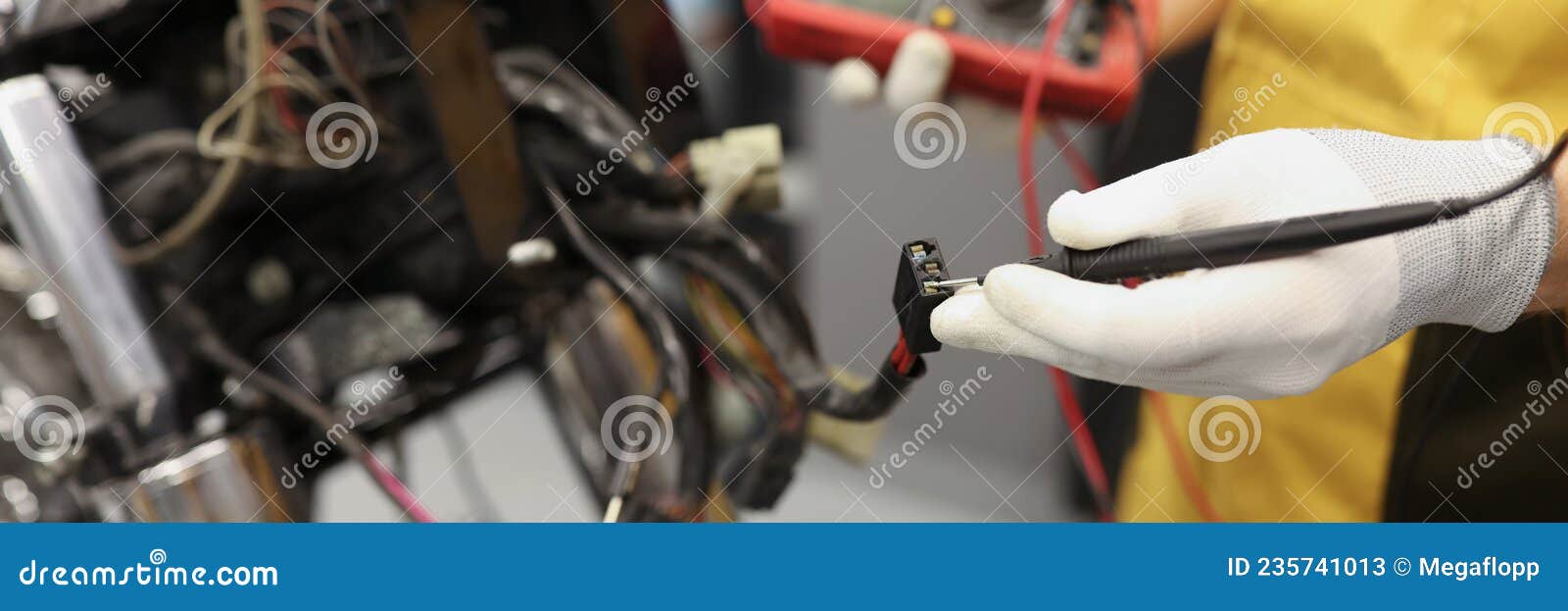 Electronics Repair Service Master Using Multimeter Tester To Determine ...