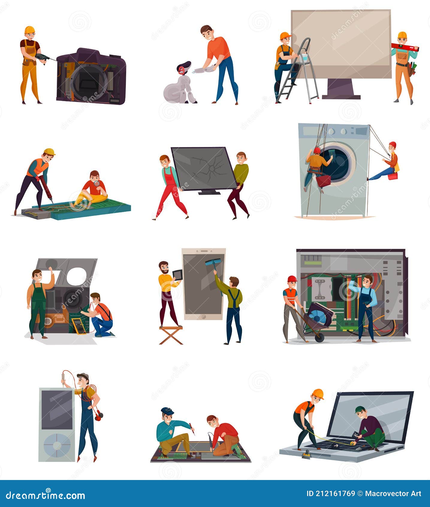 Electronics Repair Set stock vector. Illustration of maintenance ...