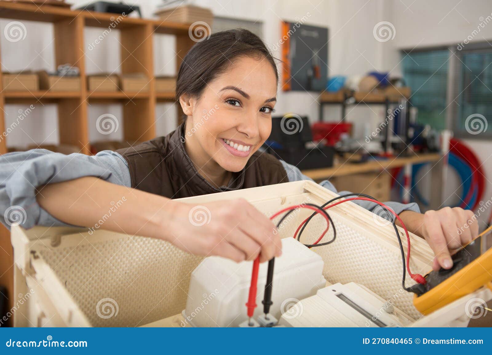 Electronics Repair Tech Fixes Circuit Board Stock Image - Image of ...