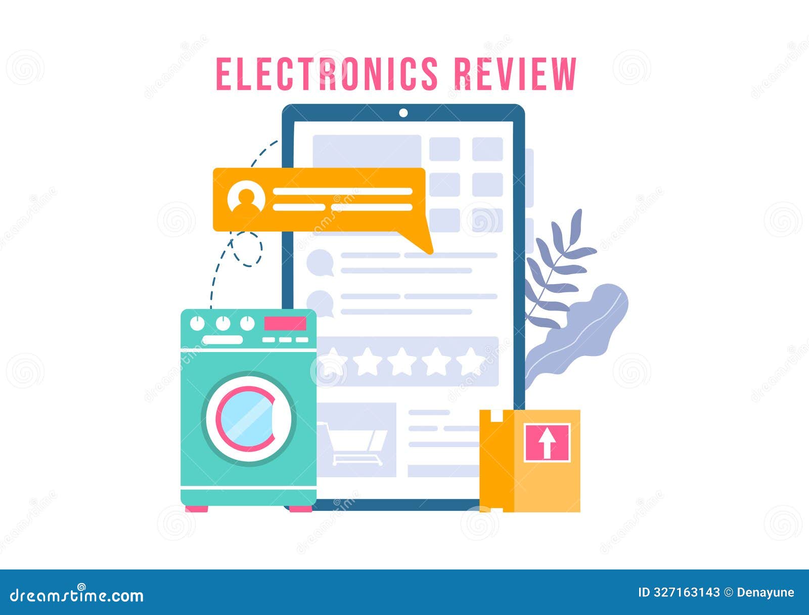 Electronics Review Vector Illustration with Customer Ratings on Quality ...