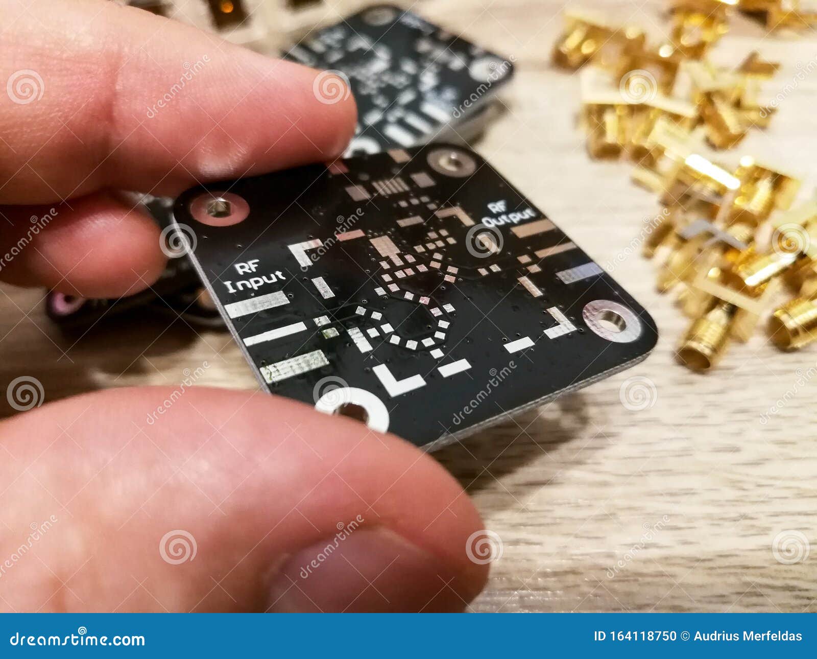 Electronics RF PCB without Soldered Components Stock Photo - Image of ...