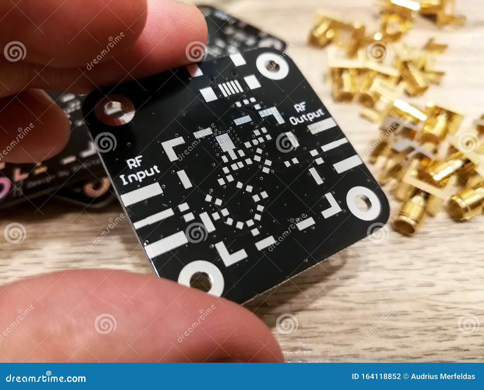 Electronics RF PCB without Soldered Components Stock Photo - Image of ...