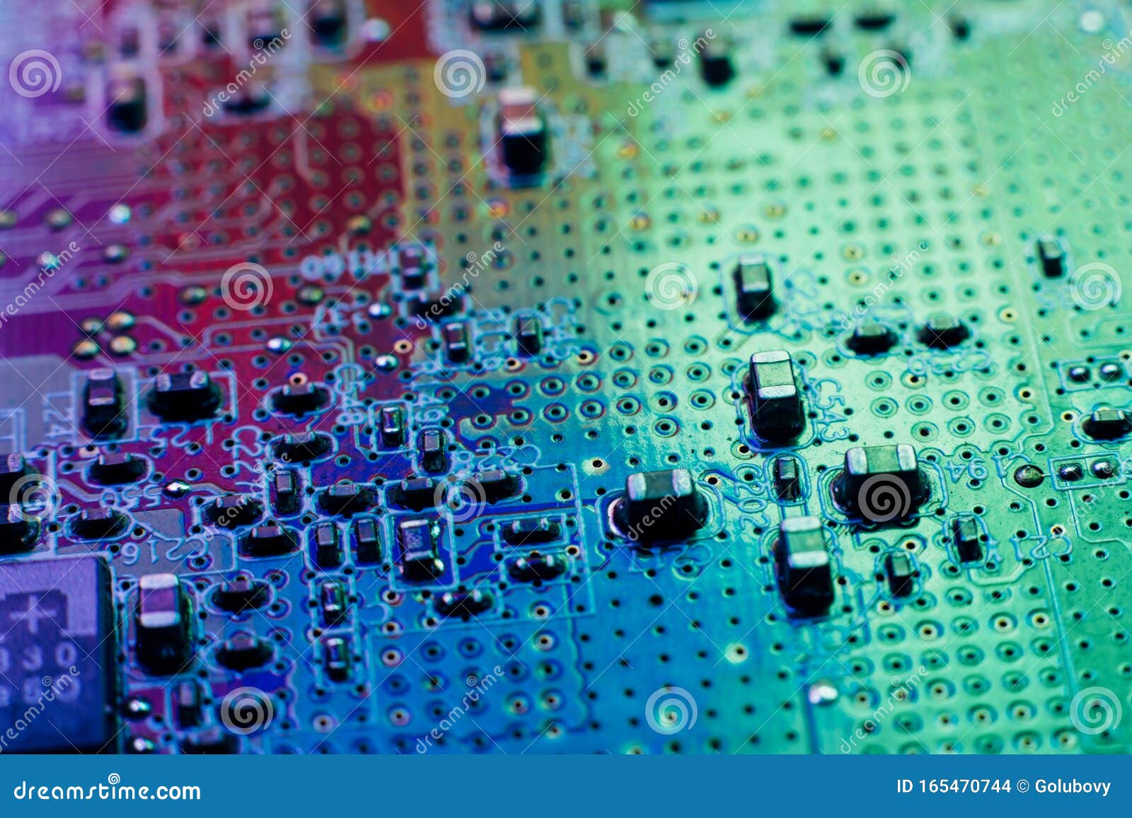 Motherboard Circuit Connects Continents On World Map. Royalty-Free ...