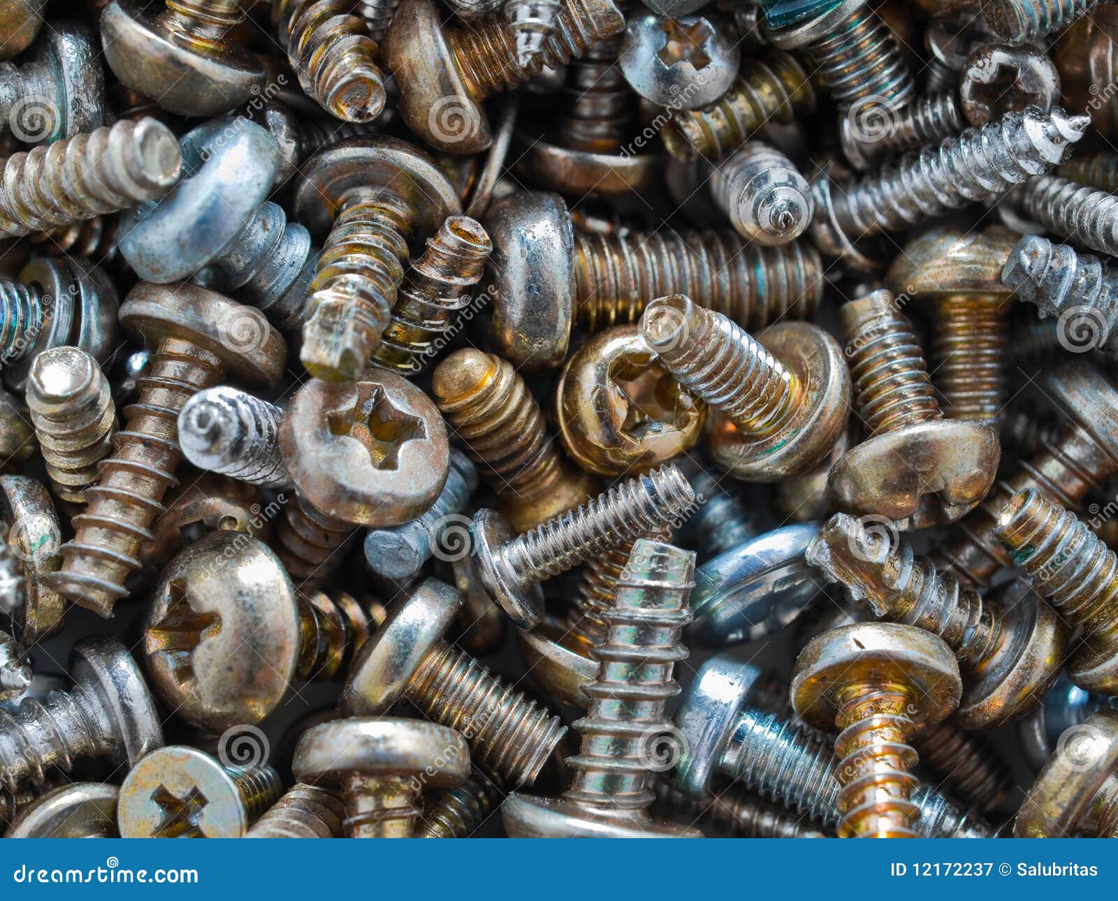 Electronics Screws from Above Stock Image - Image of screws, silver ...