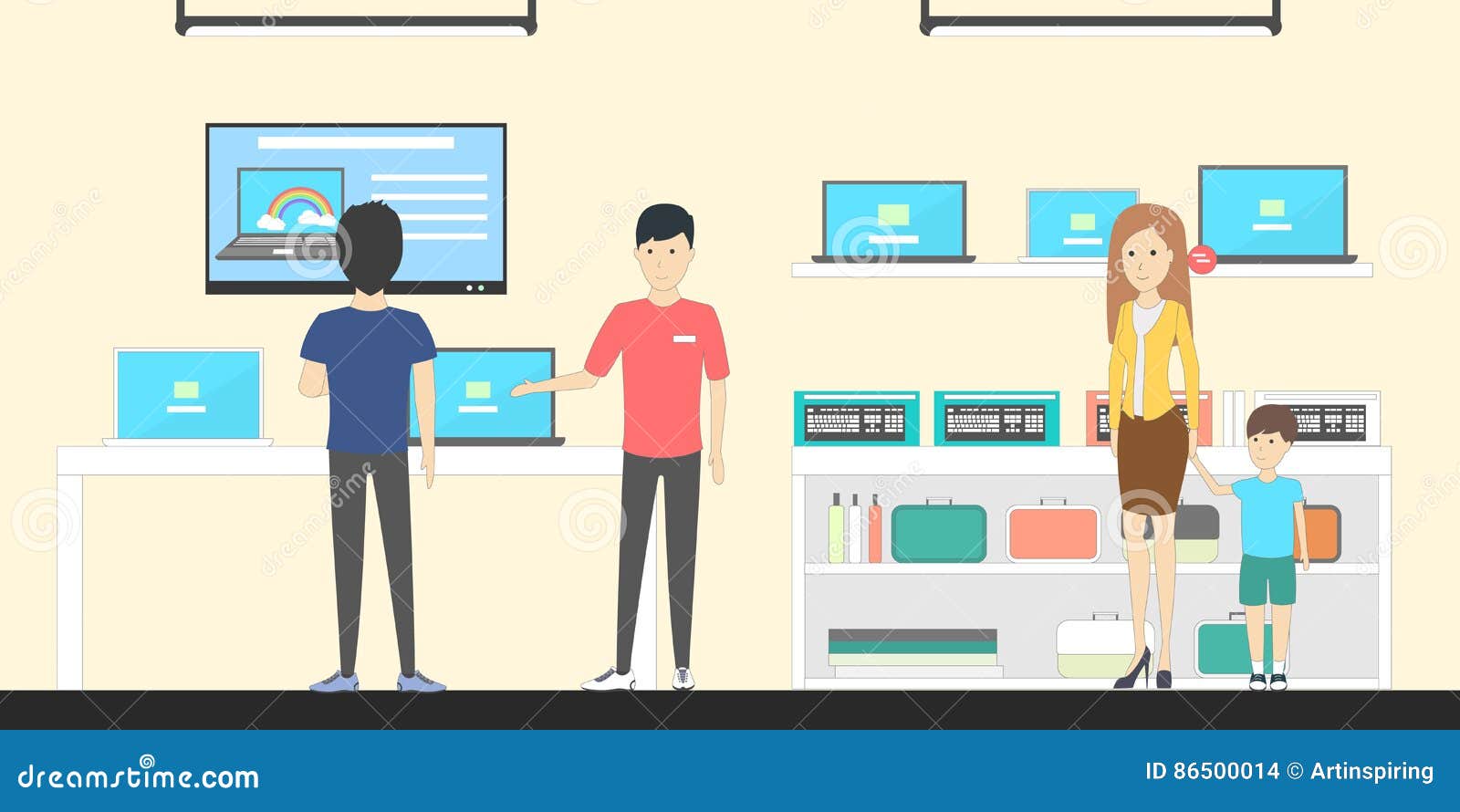 Cartoon Electronic Store