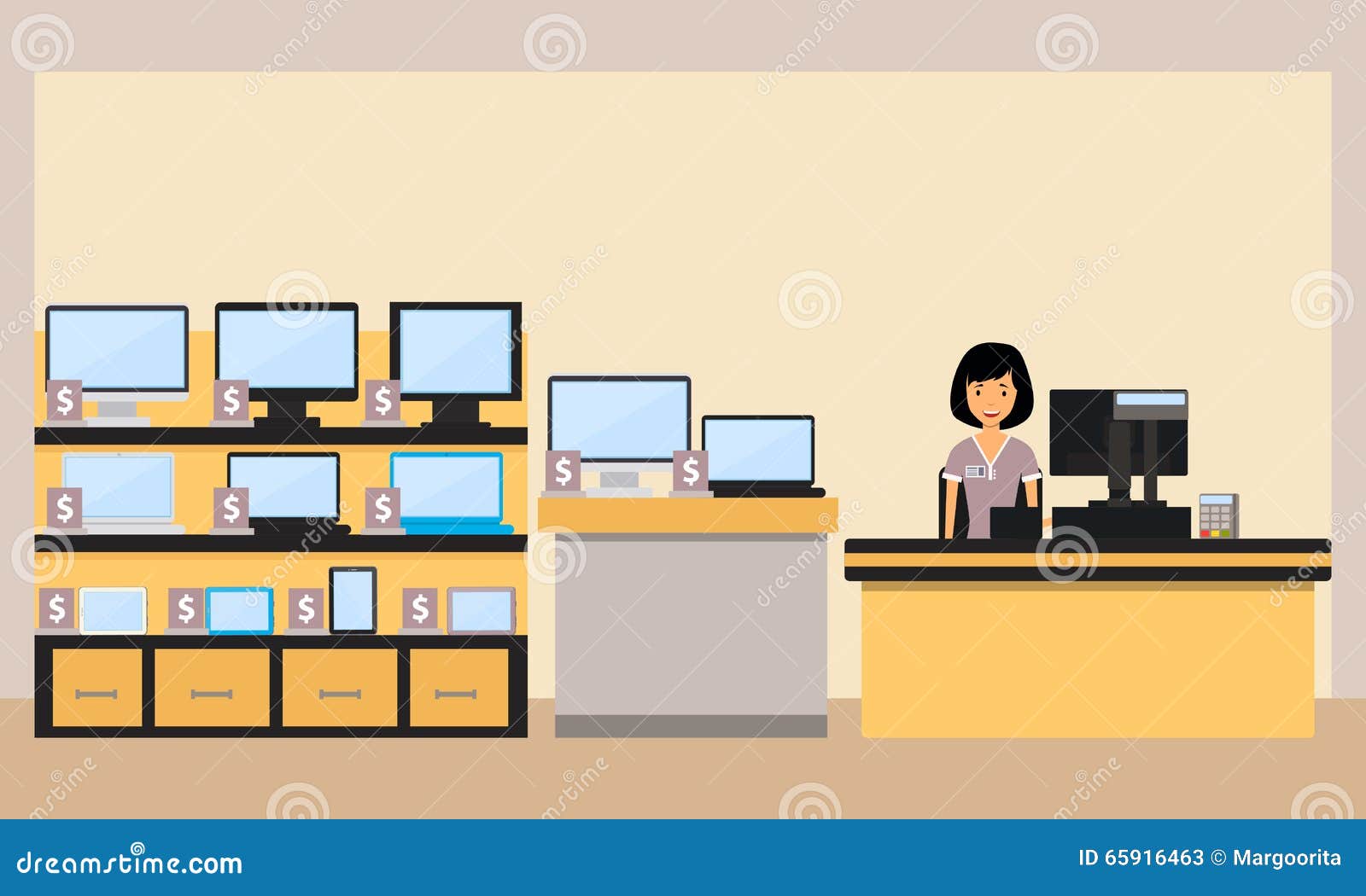 Electronics store stock vector. Illustration of design - 65916463