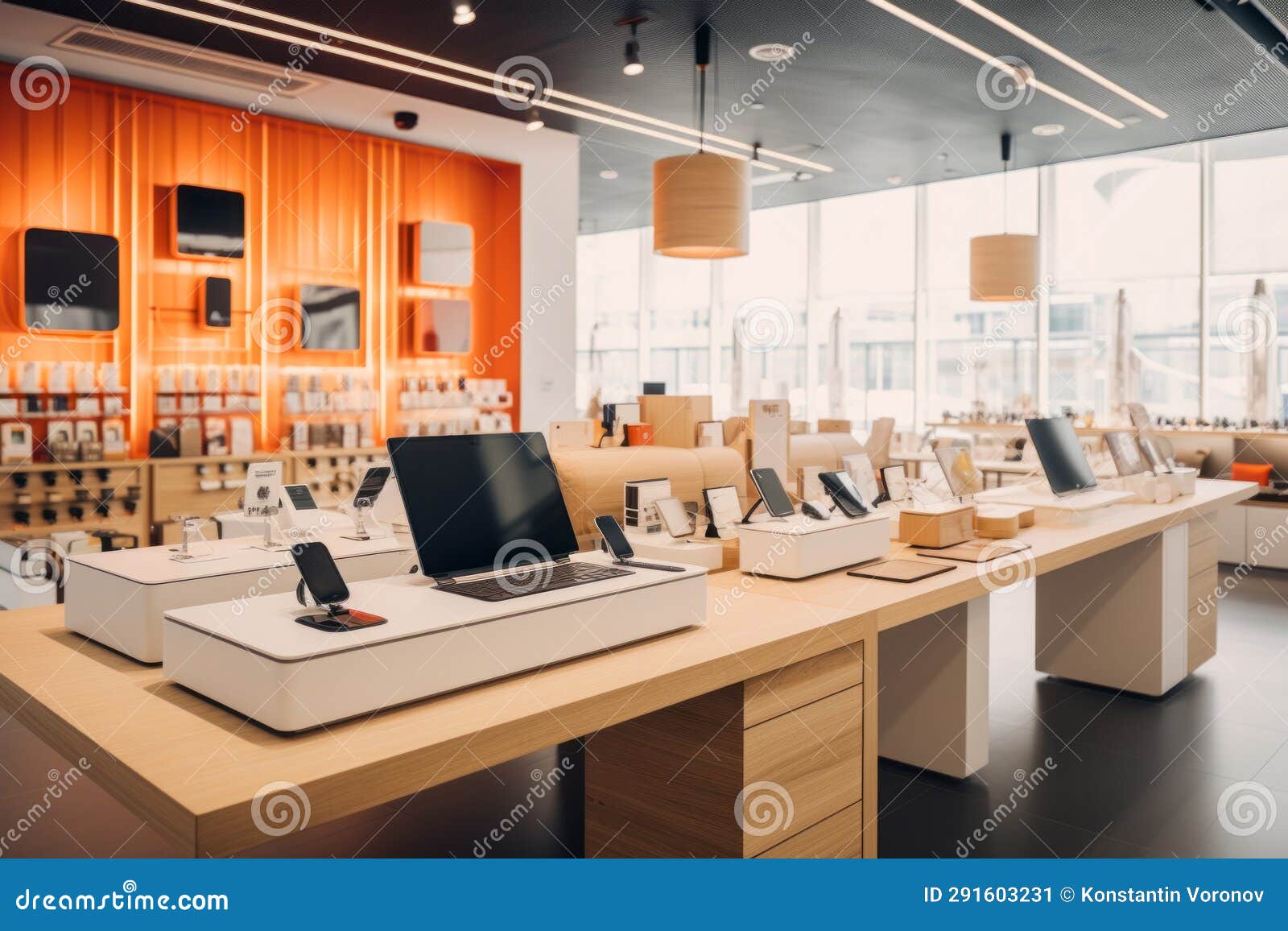 Electronics Store Interior Combines Sleek Design and Wooden Elements ...