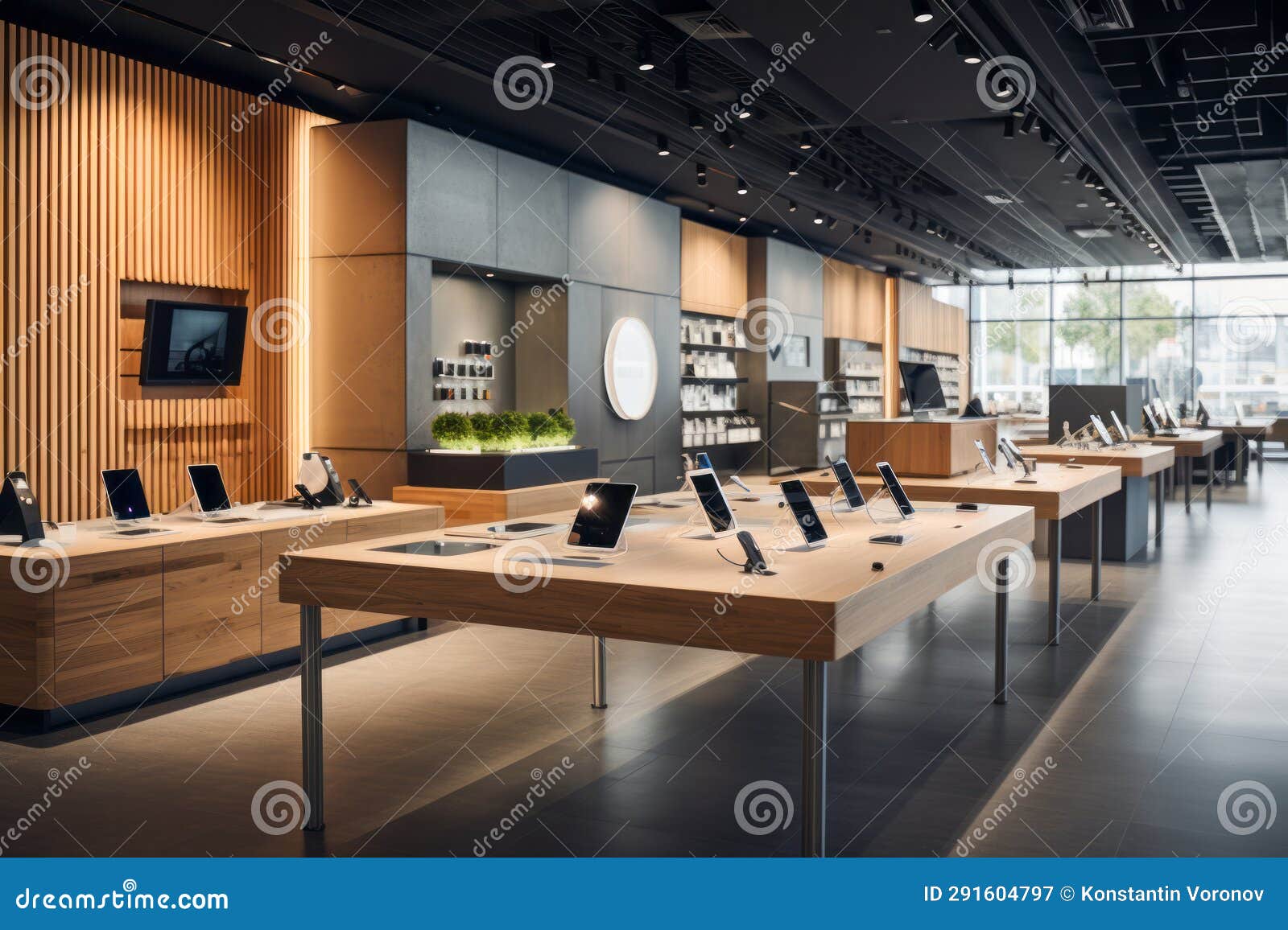 Electronics Store Interior Combines Sleek Design and Wooden Elements ...