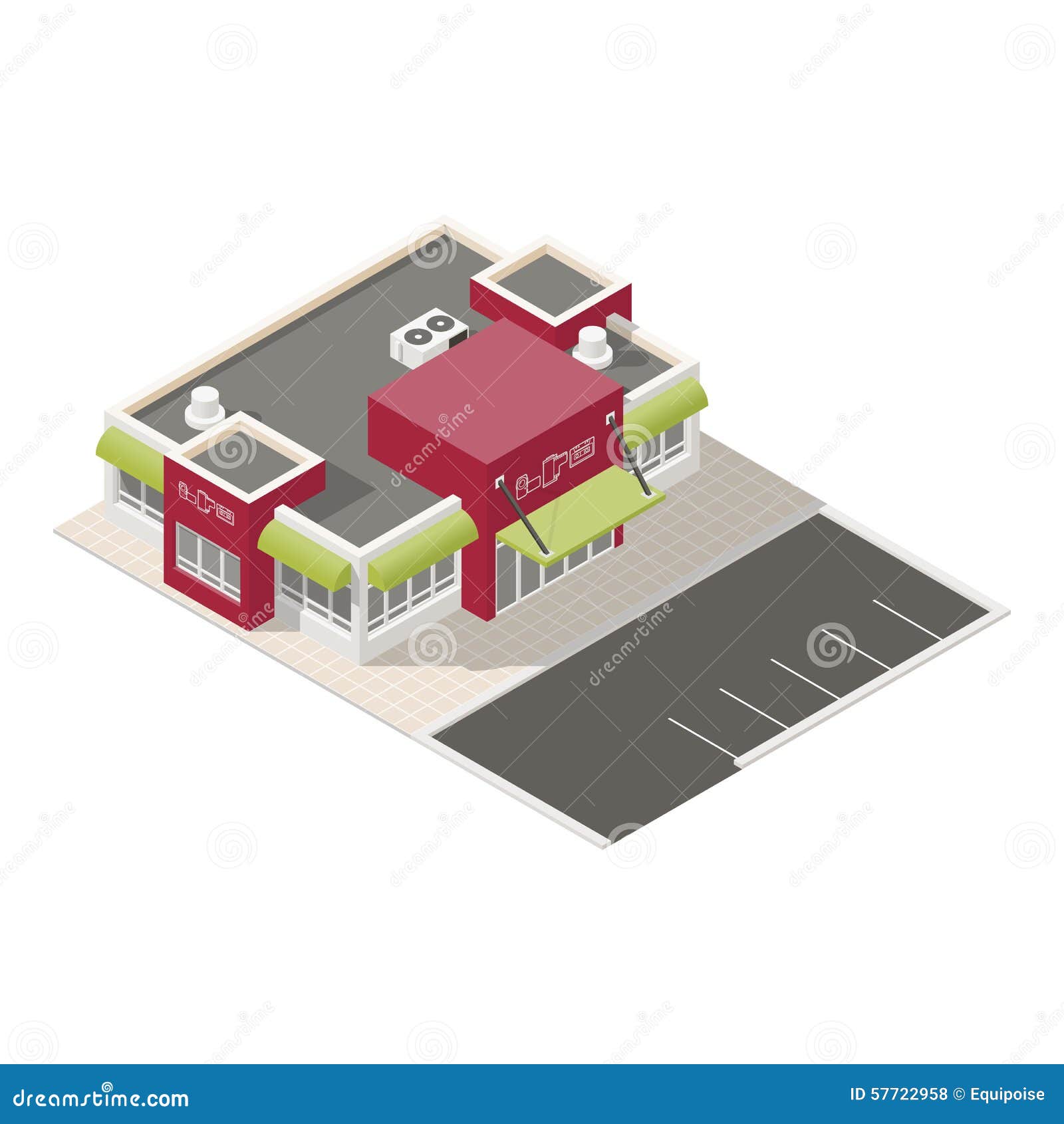 Electronics Store Isometric Icons Set Stock Vector - Illustration of ...