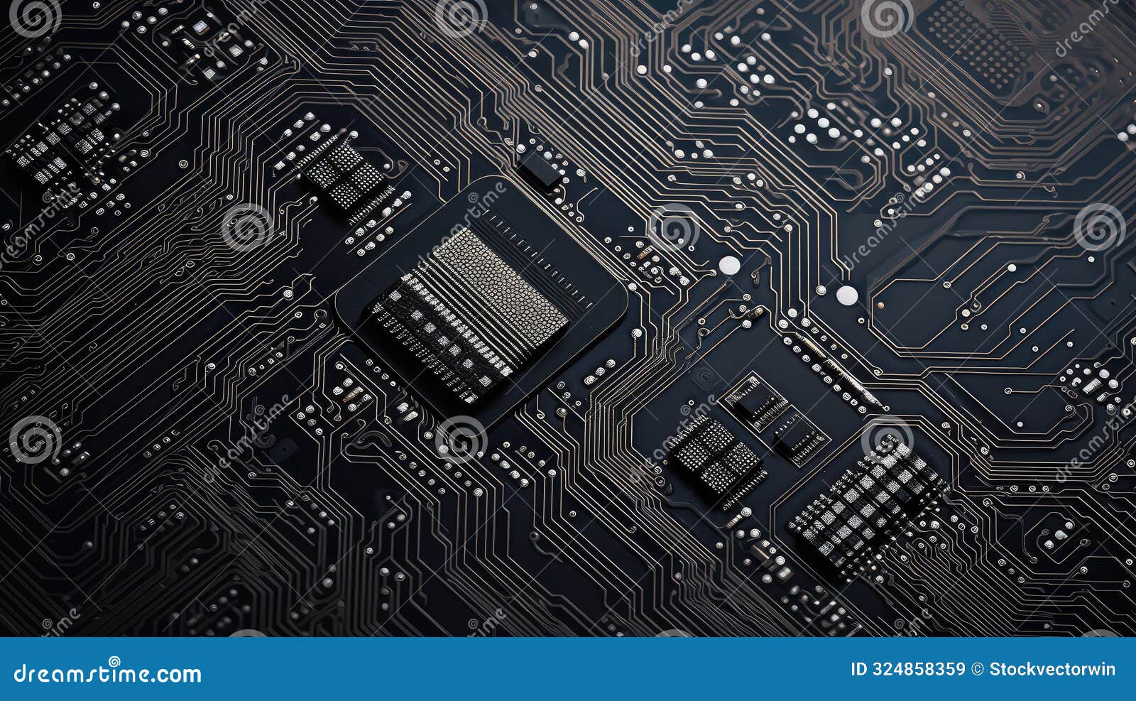 Electronics Tech Background Gray Stock Illustration - Illustration of ...