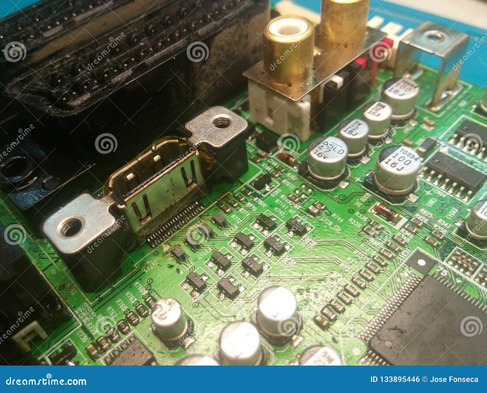 Electronics Tv Video Graphics Electro Components Stock Photo - Image of ...