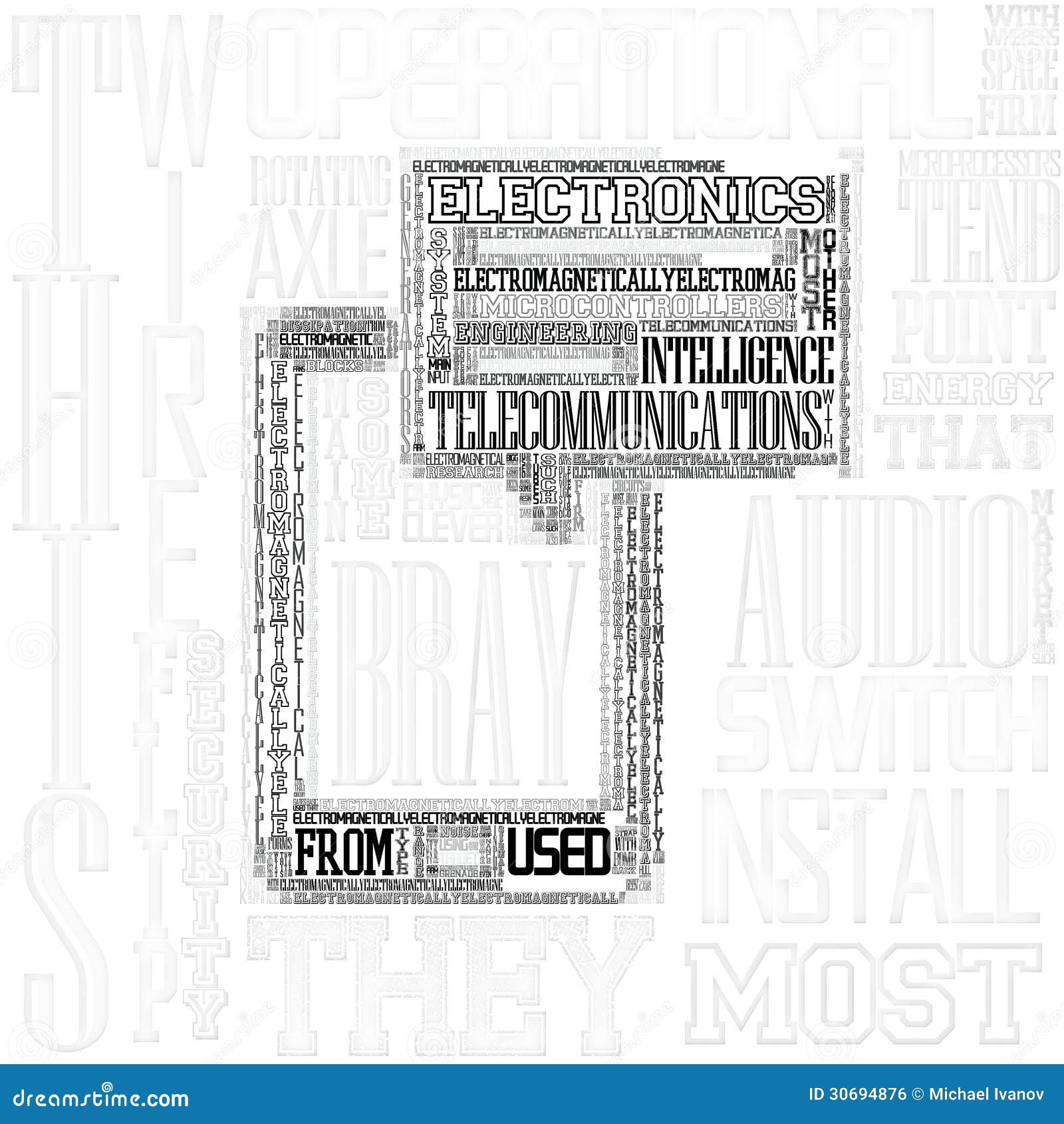 Electronics stock illustration. Illustration of font - 30694876