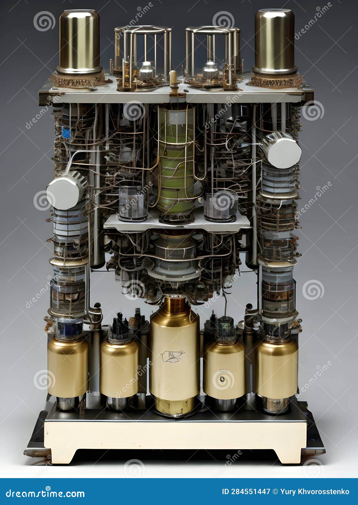 Electronics Unit on Electronic Tubes from a Military Product. Stock Illustration - Illustration ...
