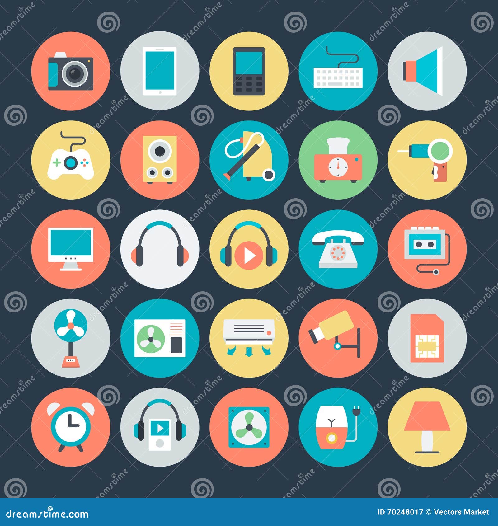 Electronics Vector Icons 2 stock illustration. Illustration of ...