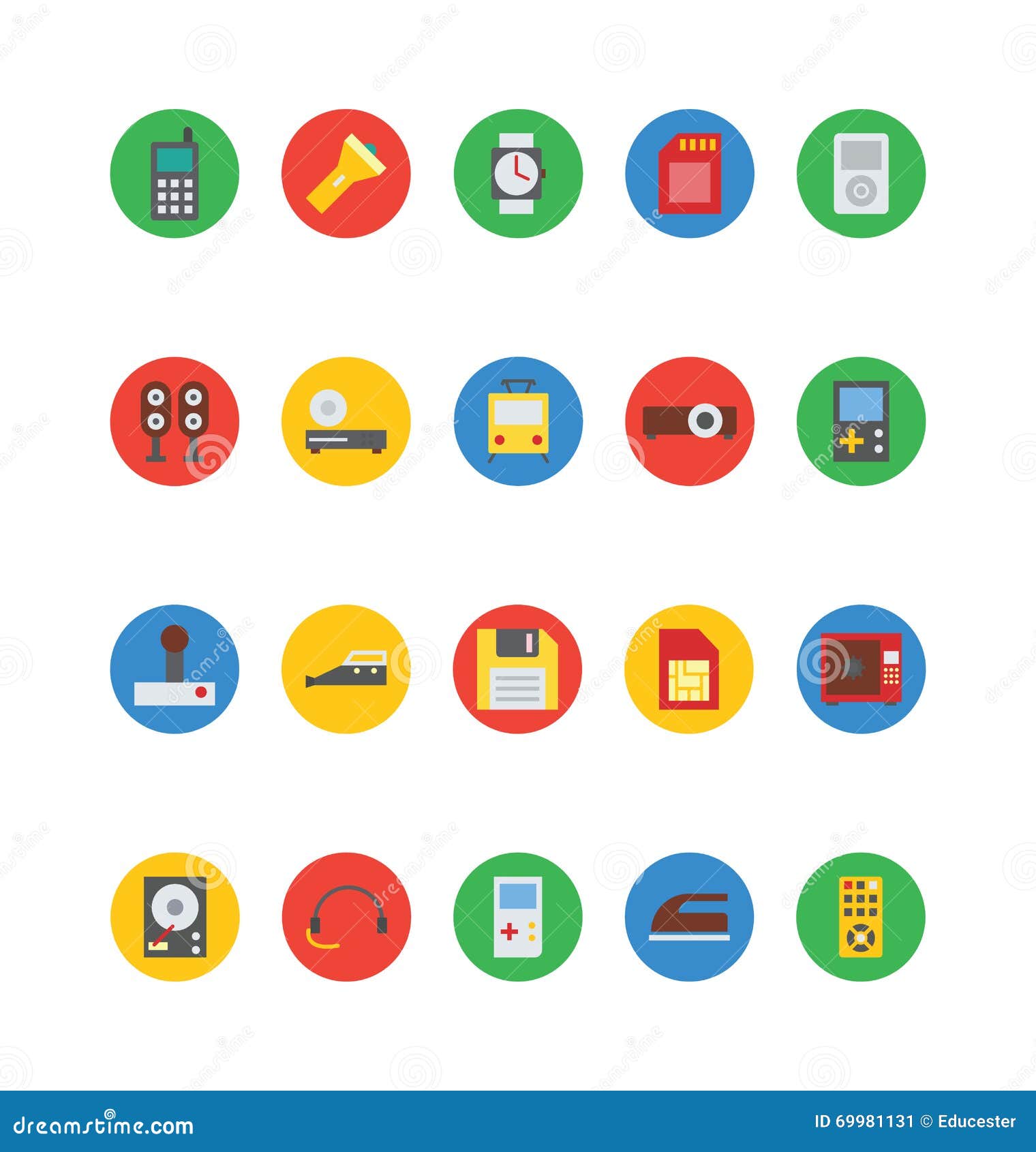Electronics Vector Icons 6 stock illustration. Illustration of control ...