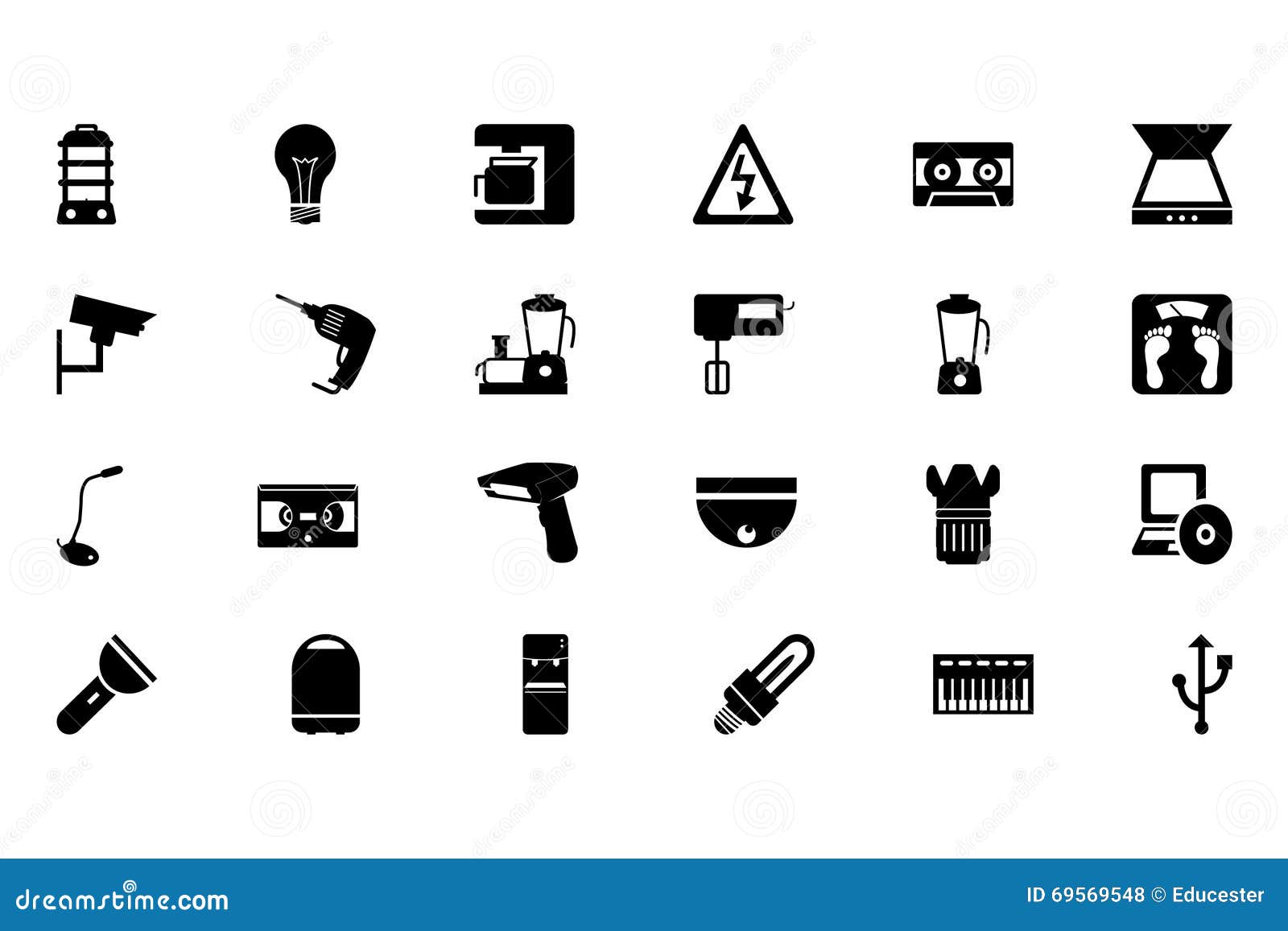 Electronics Vector Icons 4 stock illustration. Illustration of food ...