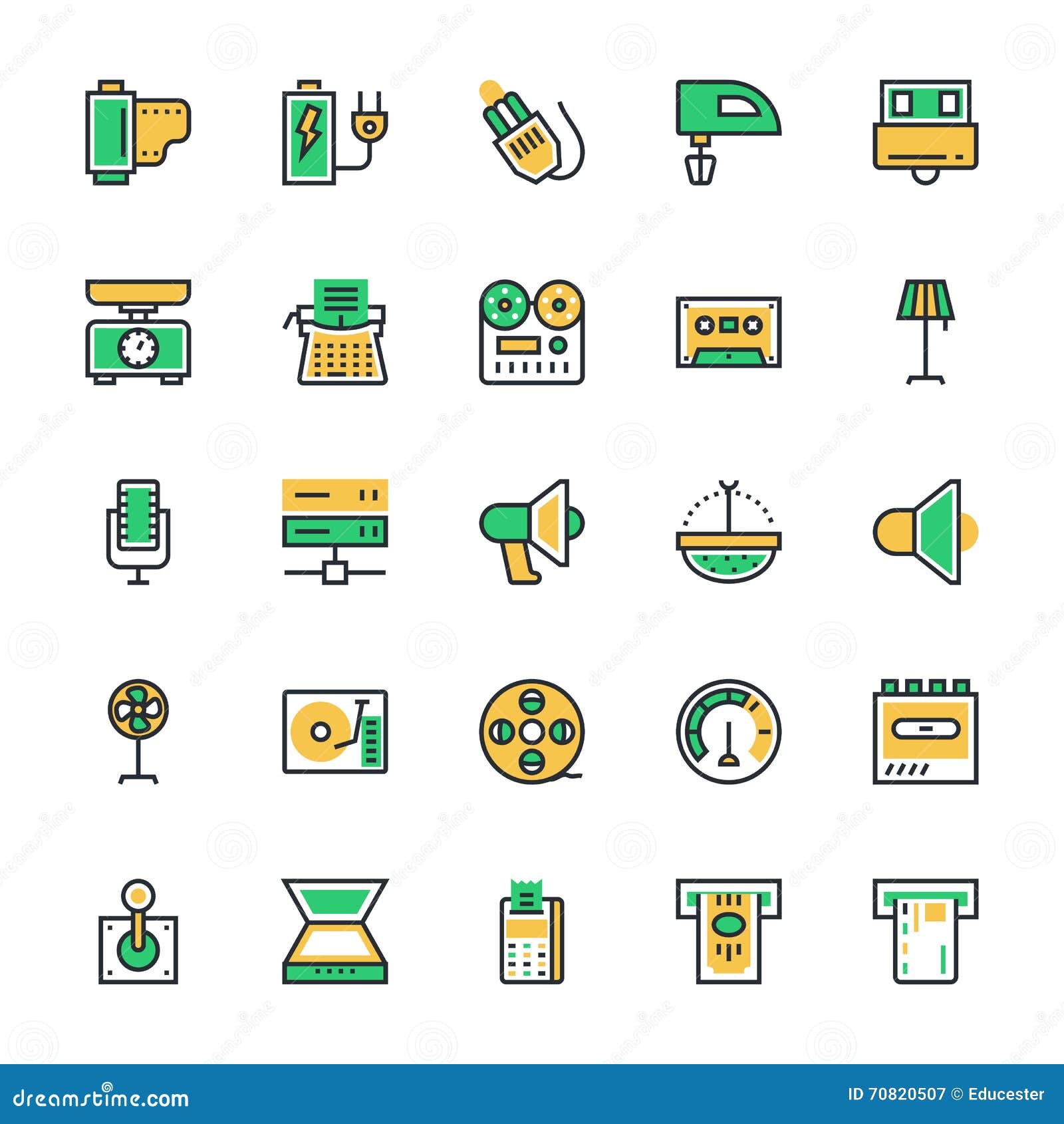 Electronics Vector Icons 7 stock illustration. Illustration of network ...