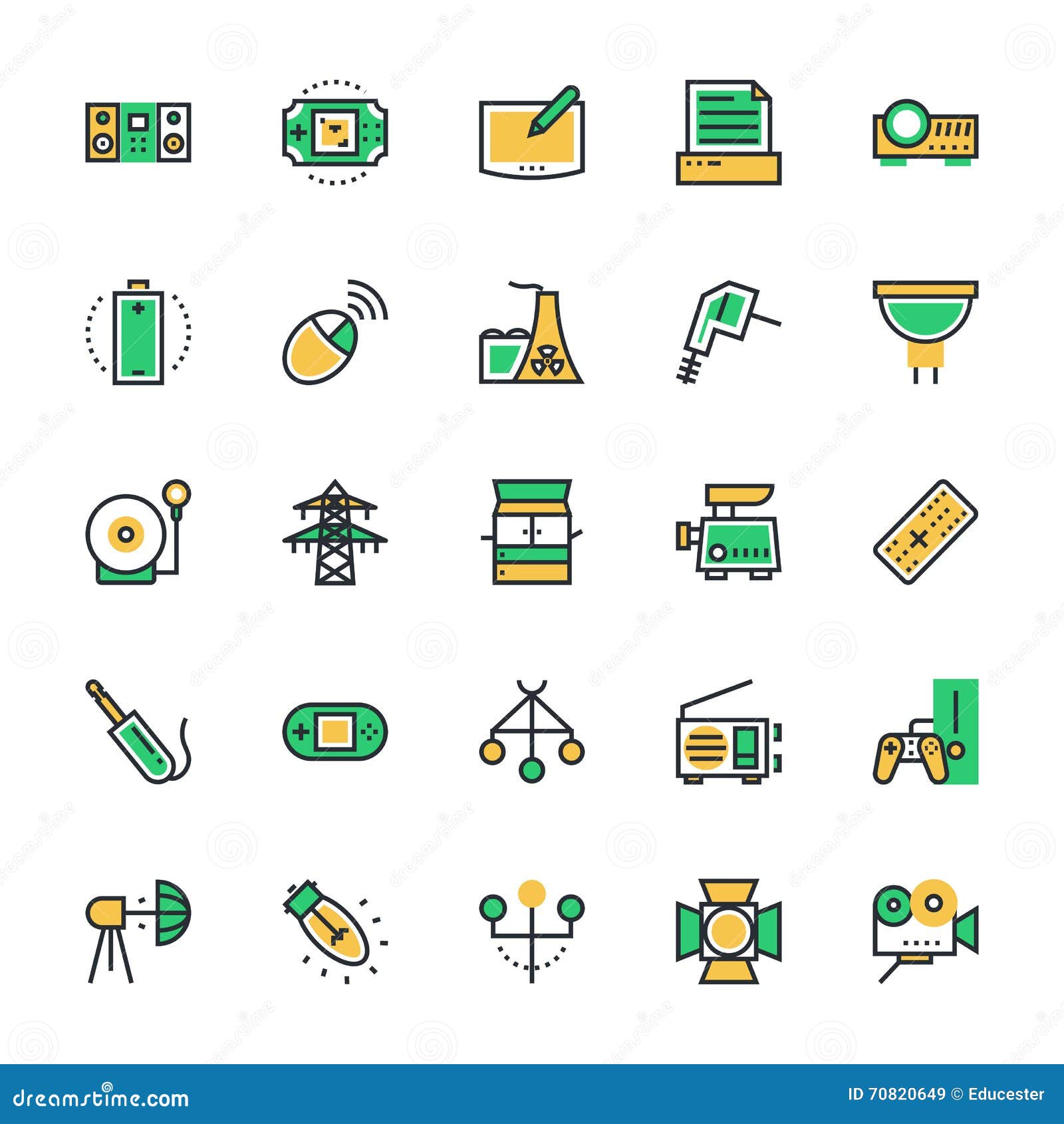 Electronics Vector Icons 6 stock illustration. Illustration of machine ...