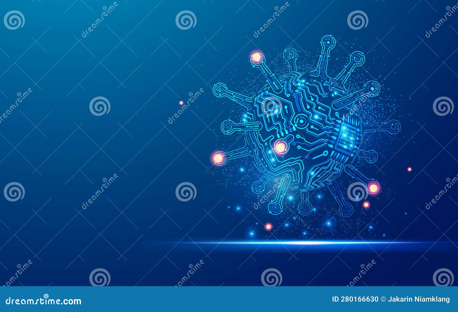 ElectronicVirus Vector Illustration | CartoonDealer.com #280166630