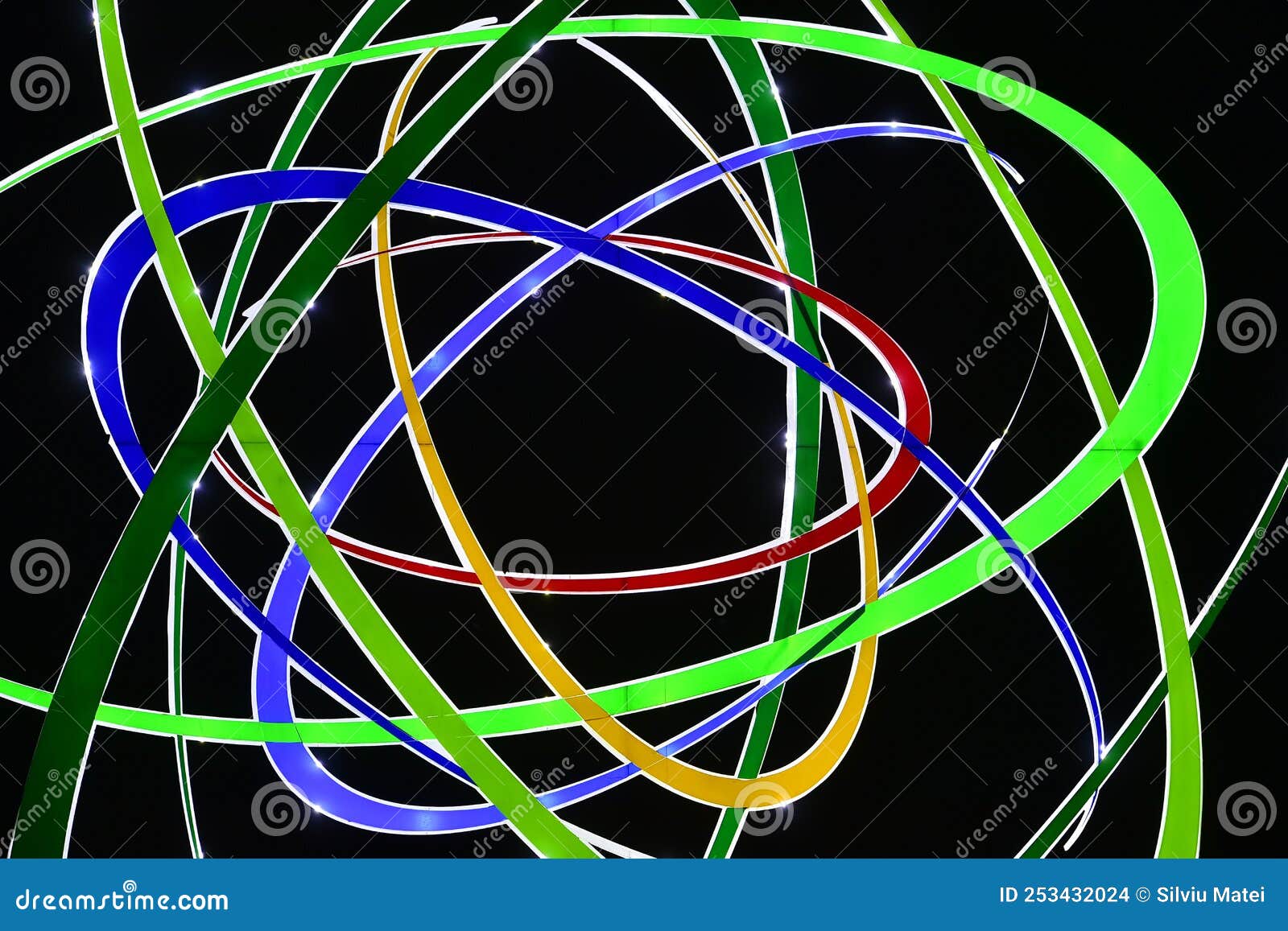 Electrons Light Around Atom on an Ellipse Way Projection As Concept of ...