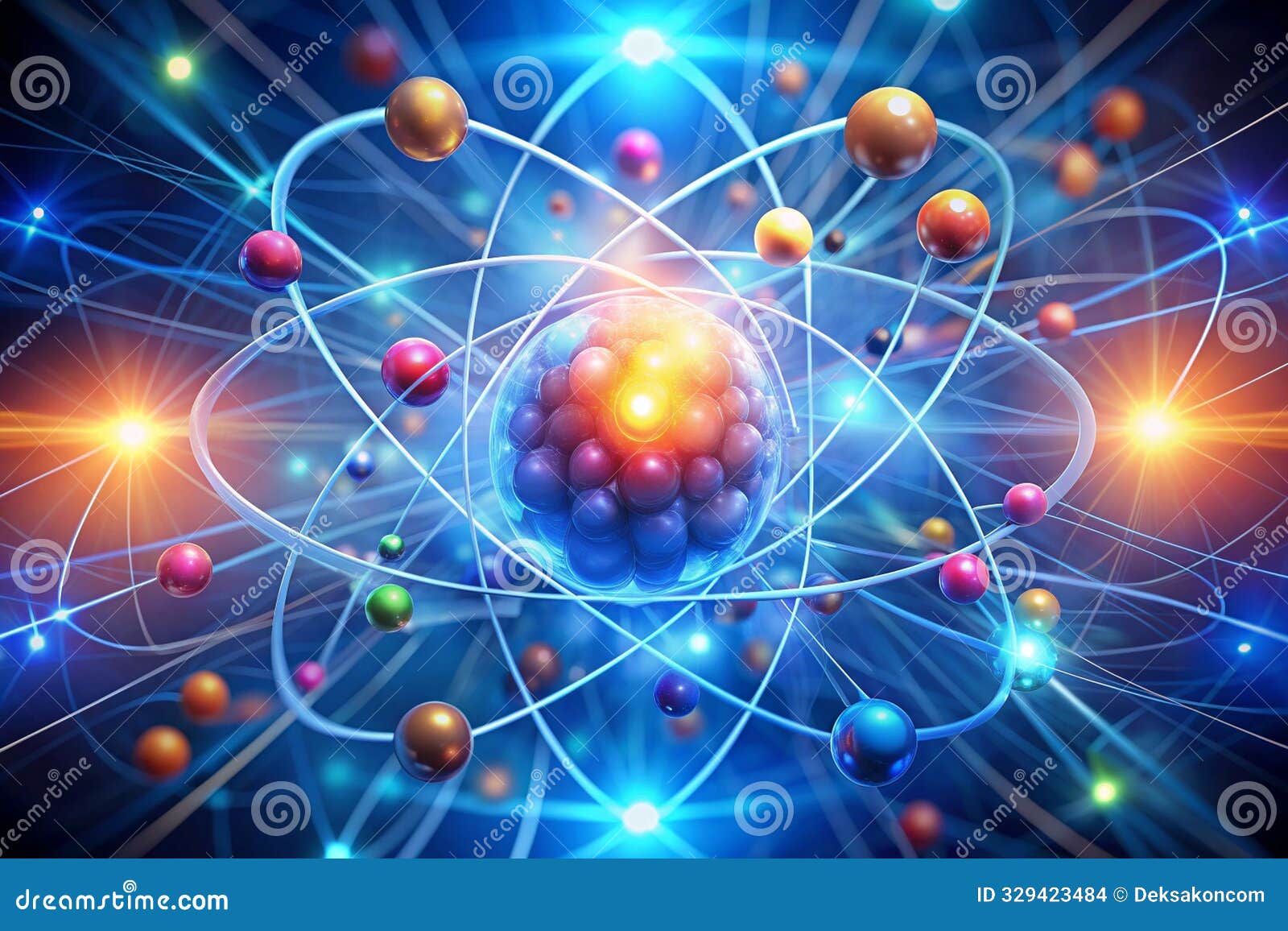 Electrons and Protons Structure of an Atom Quantum World Generative AI ...