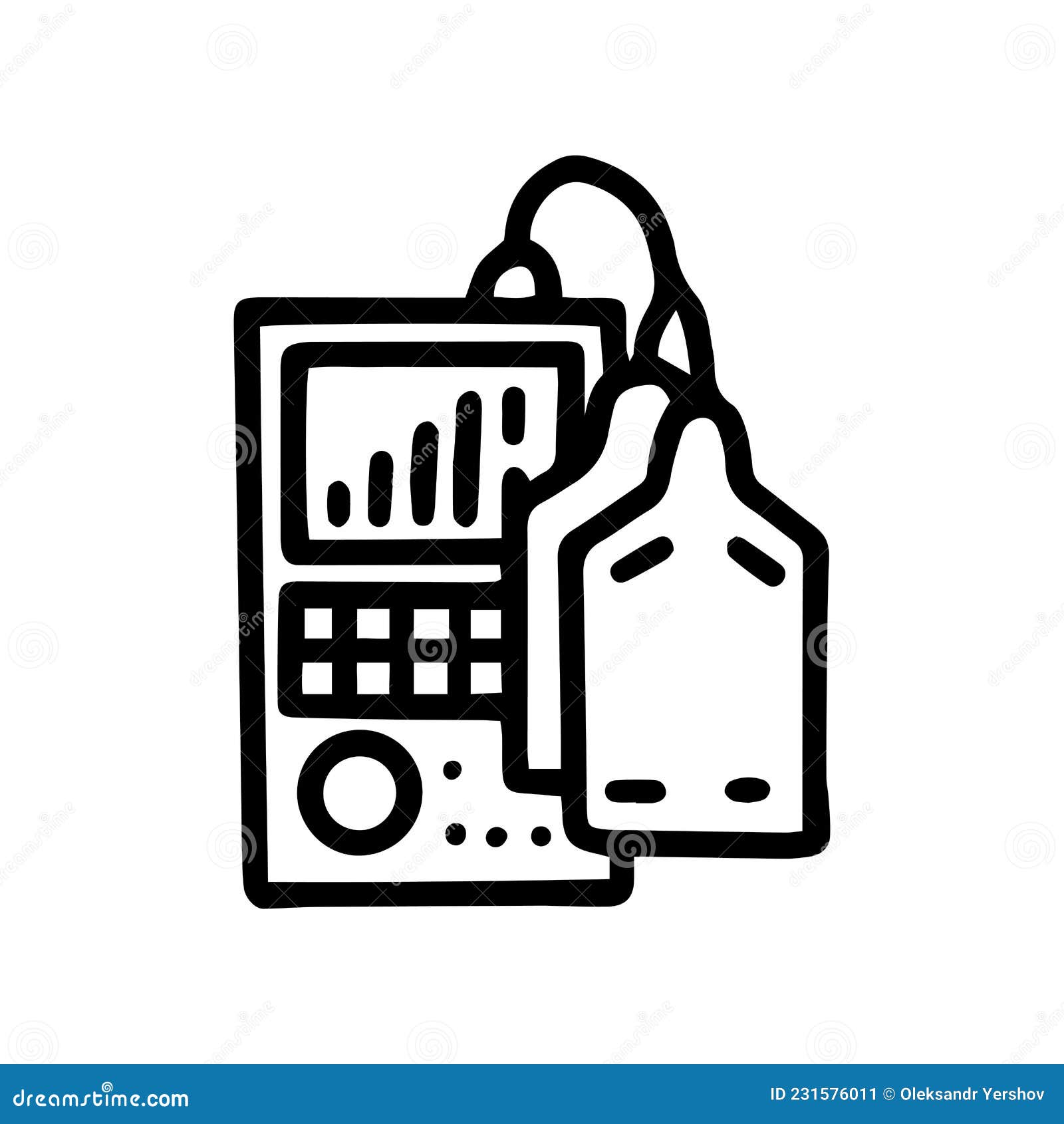 Electrophoresis Outline Icon Vector Illustration | CartoonDealer.com ...