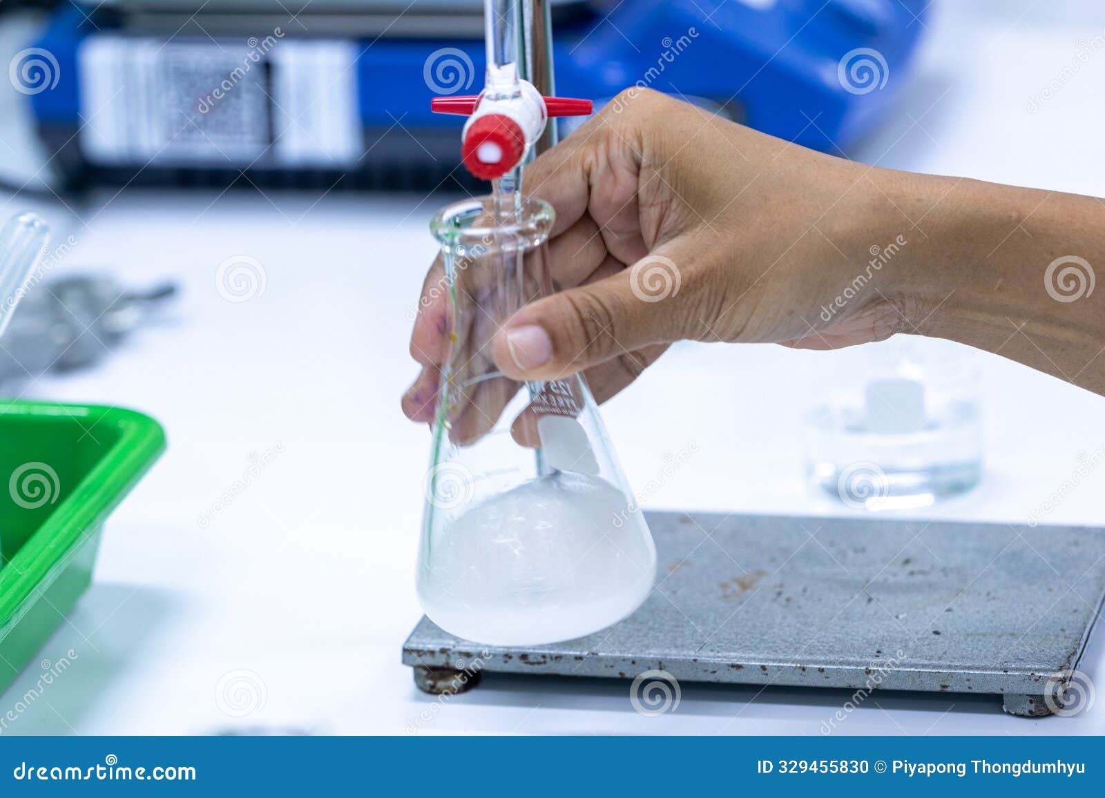 Electroplating Experiment in Chemistry Laboratory. Stock Photo - Image ...