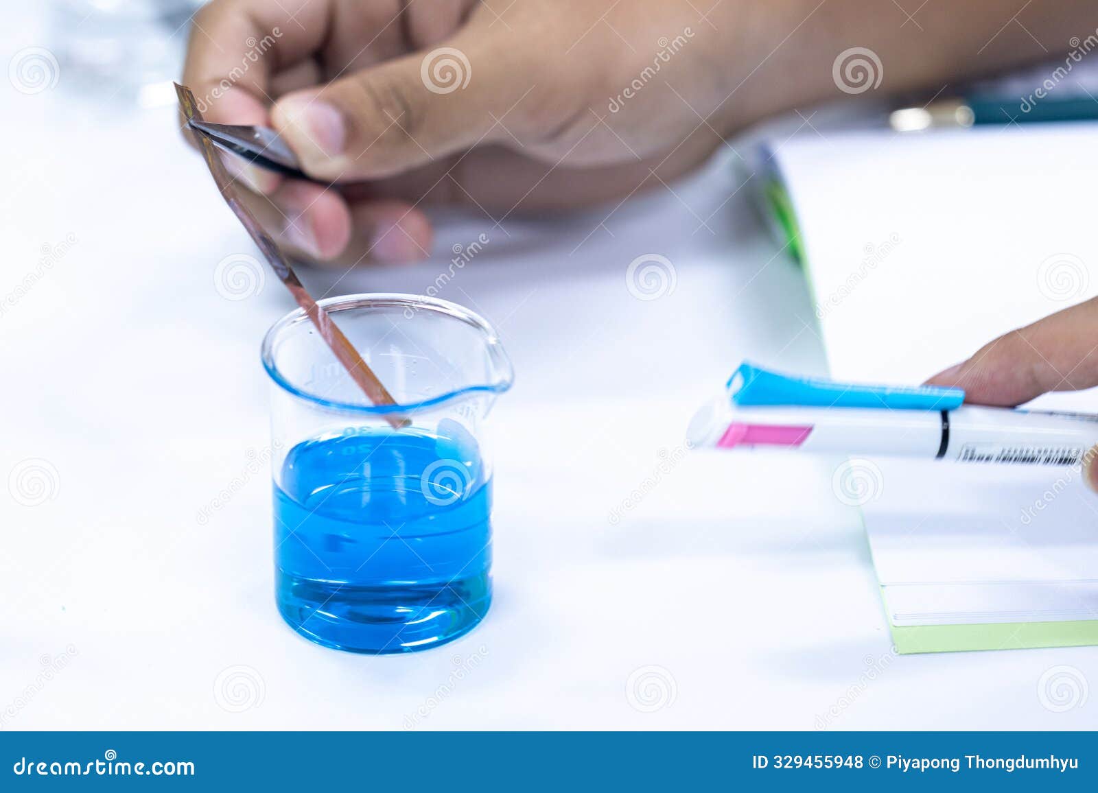 Electroplating Experiment in Chemistry Laboratory. Stock Photo - Image ...