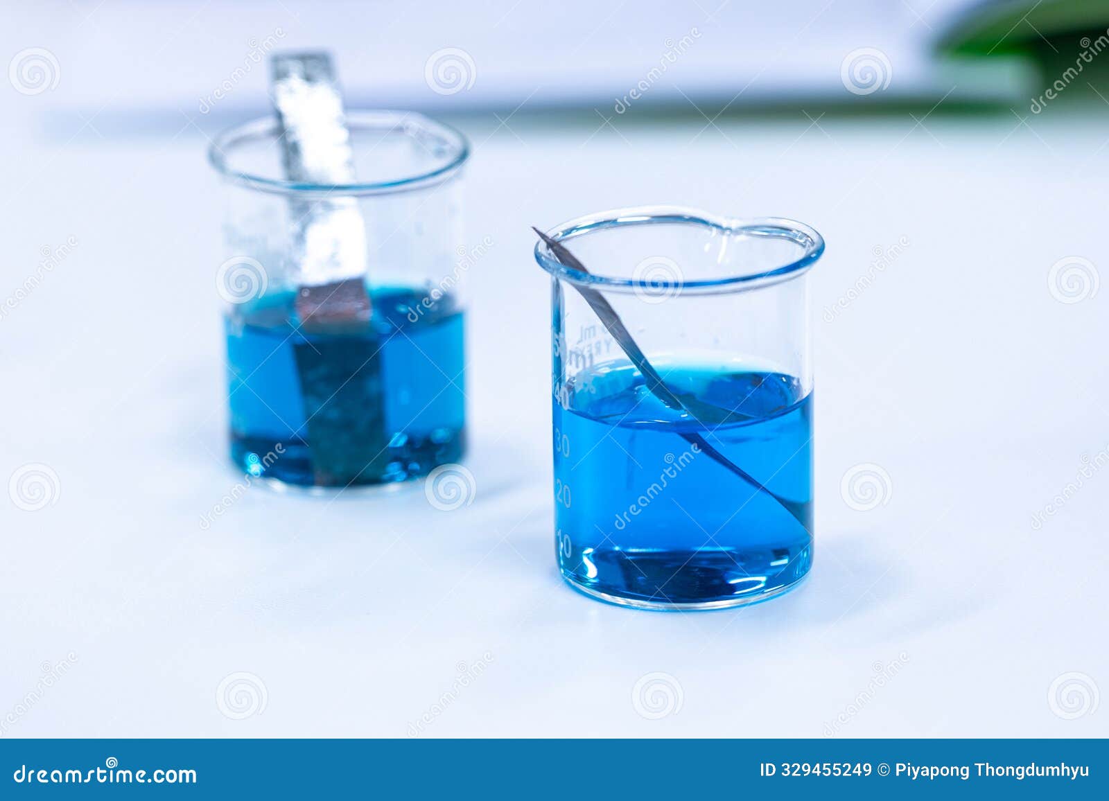 Electroplating Experiment In Chemistry Laboratory. Stock Photo ...