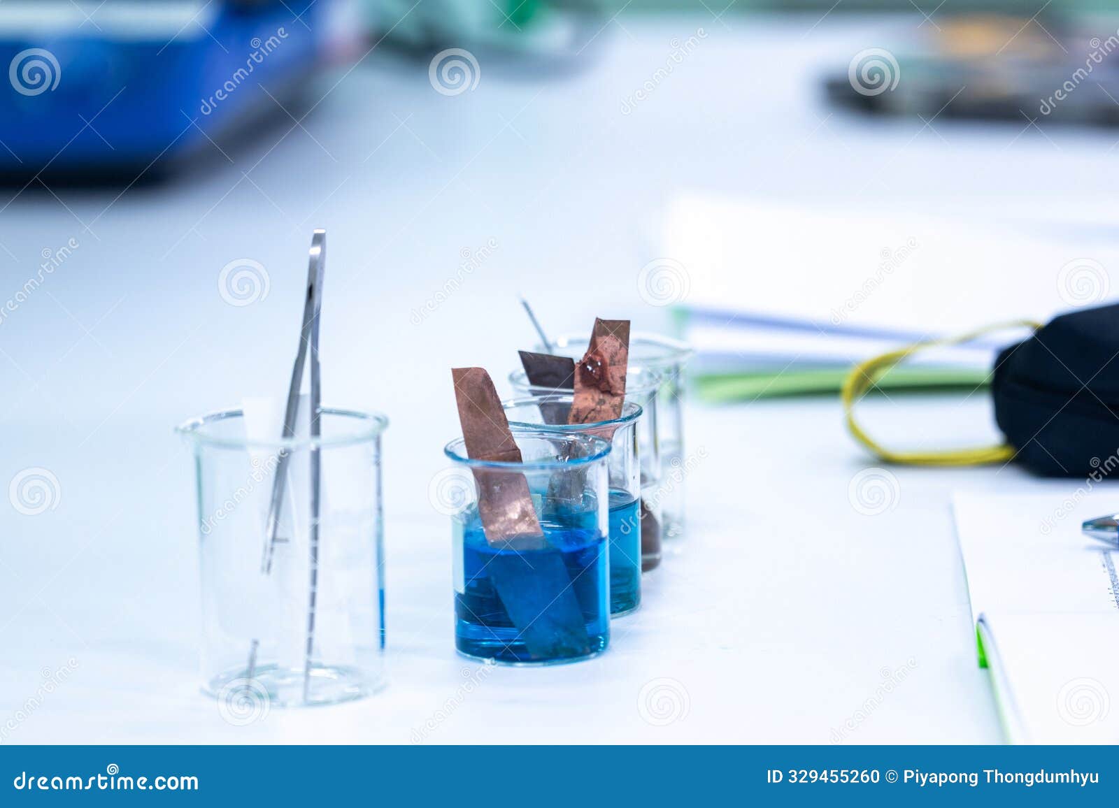 Electroplating Experiment in Chemistry Laboratory. Stock Photo - Image ...
