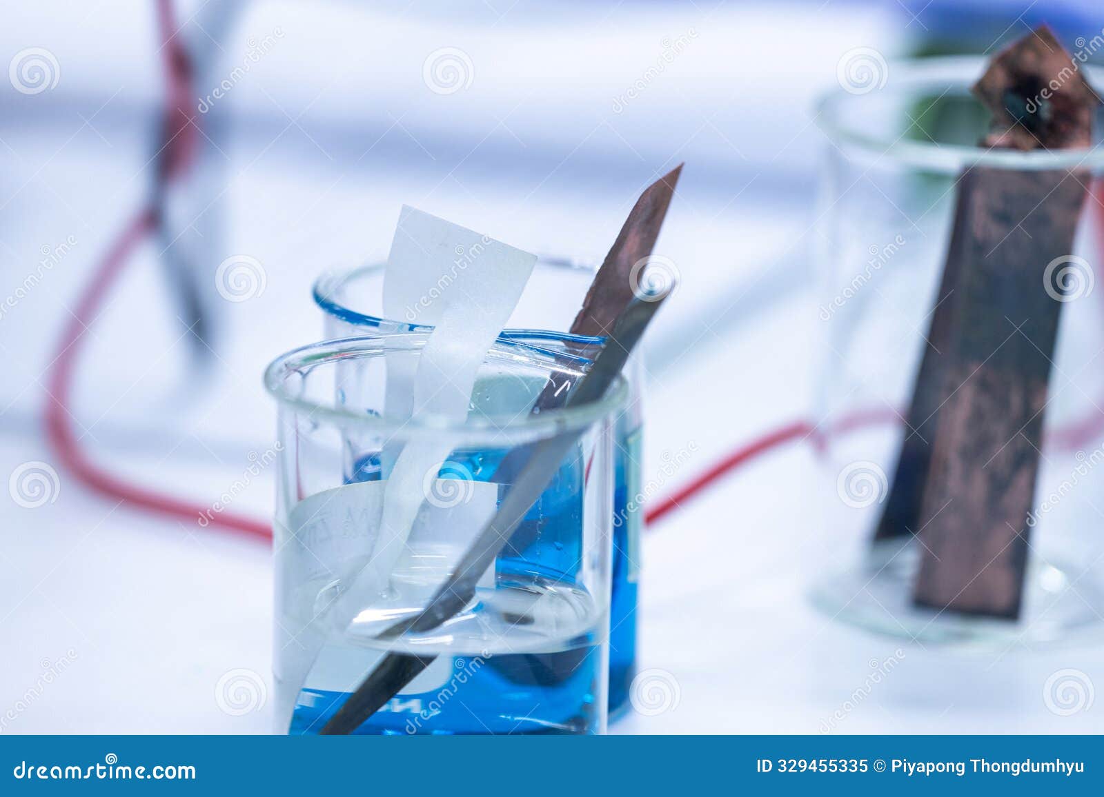 Electroplating Experiment in Chemistry Laboratory. Stock Image - Image ...