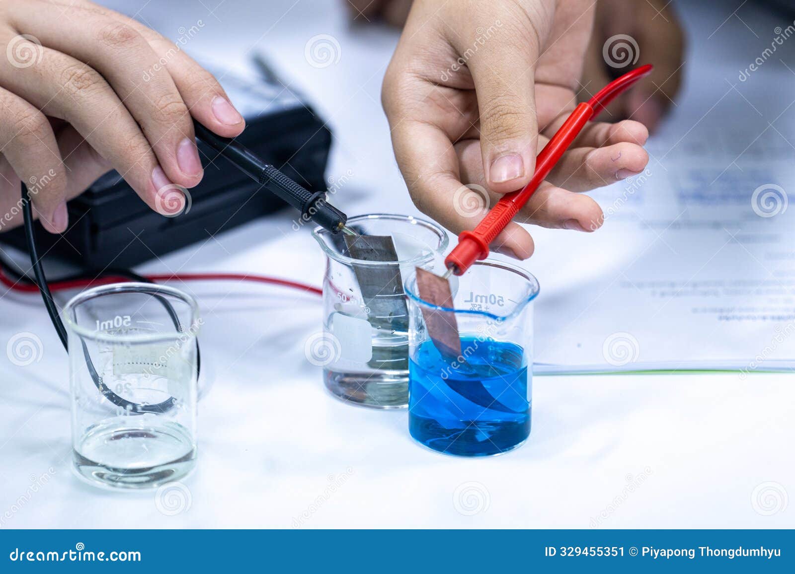 Electroplating Experiment in Chemistry Laboratory. Stock Image - Image ...