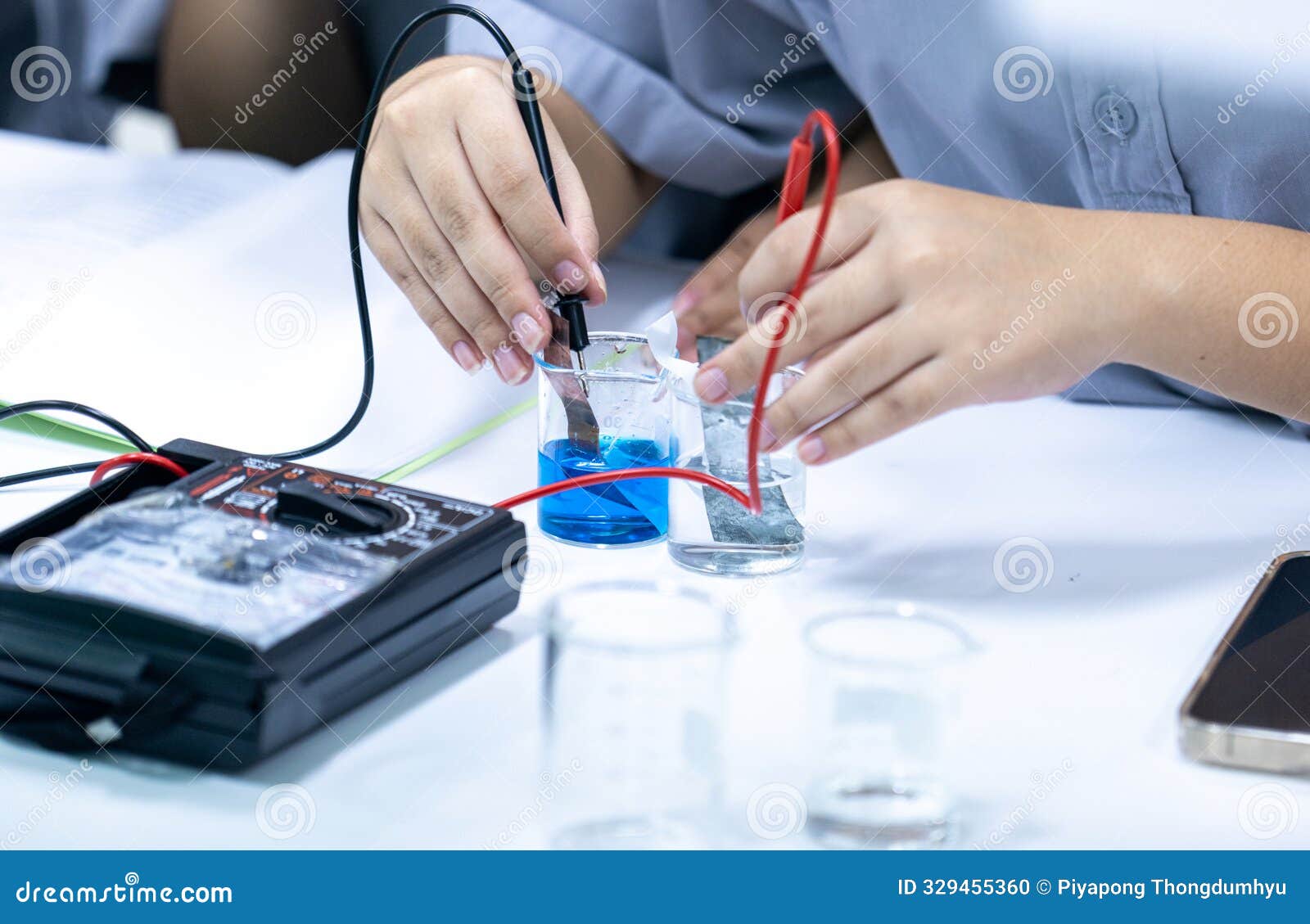 Electroplating Experiment In Chemistry Laboratory. Royalty-Free Stock ...