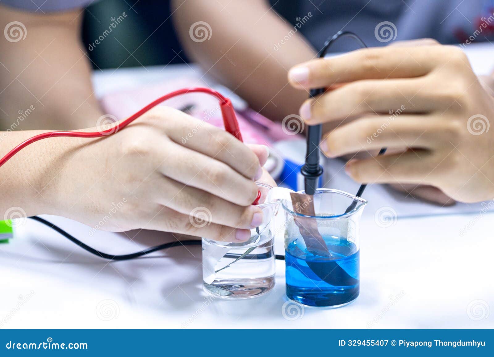 Electroplating Experiment in Chemistry Laboratory. Stock Image - Image ...