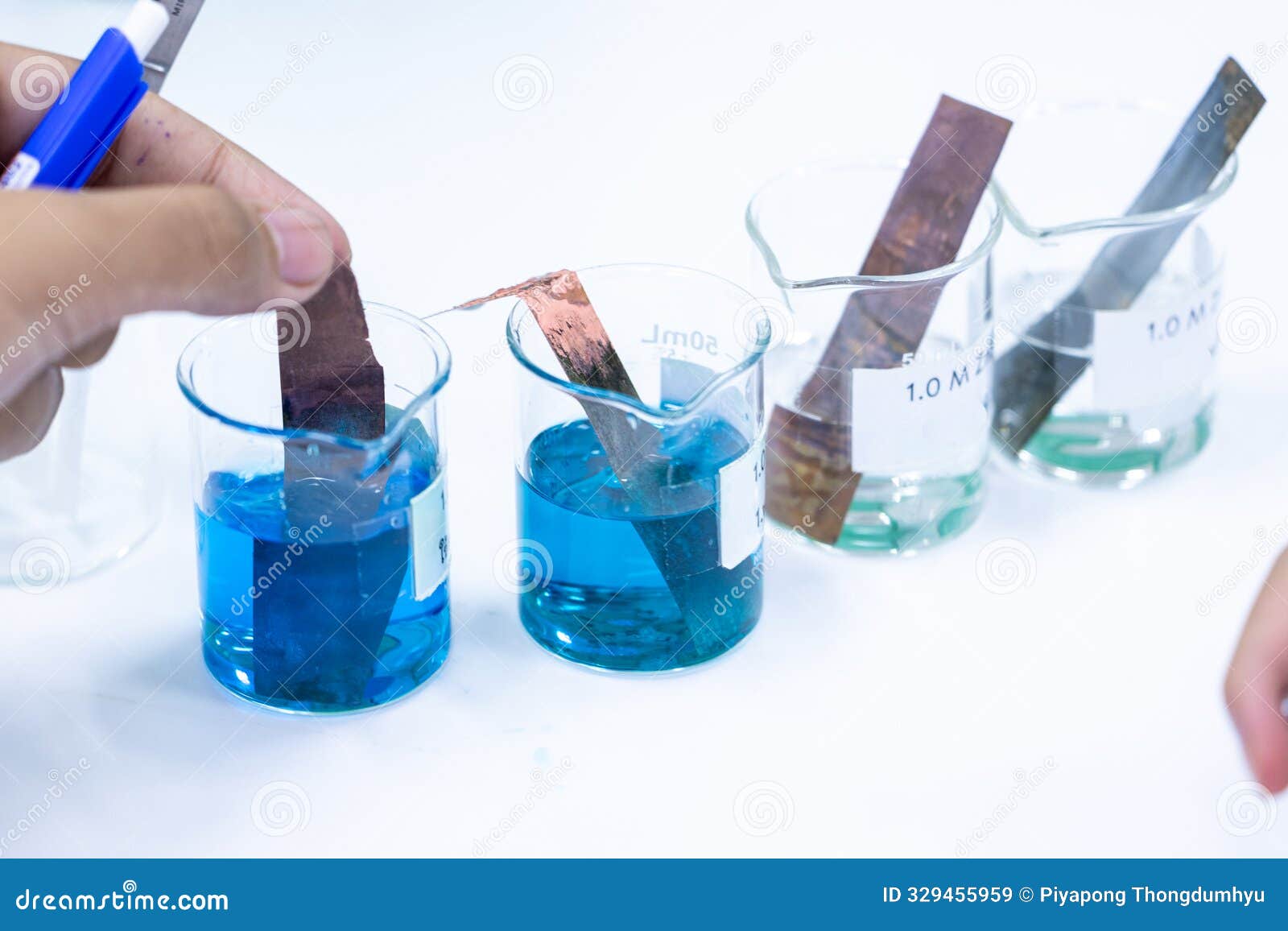 Electroplating Experiment in Chemistry Laboratory. Stock Image - Image ...