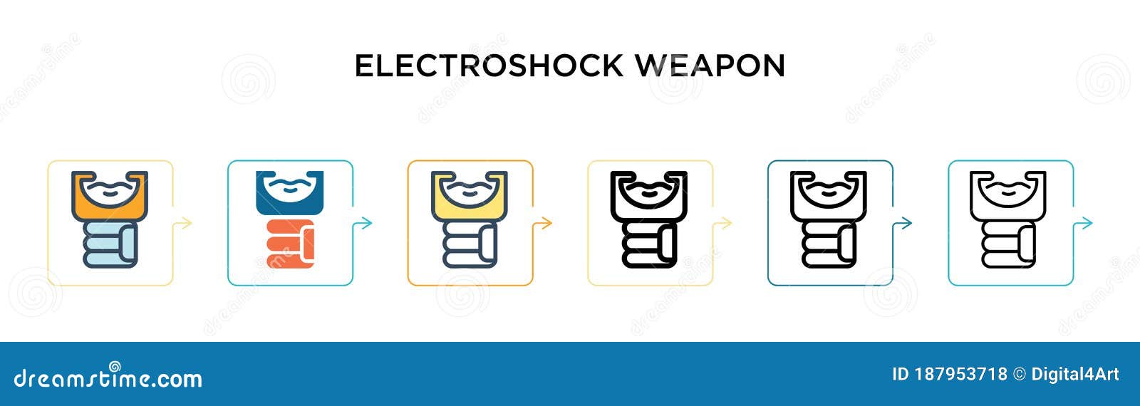 Electroshock Weapon Vector Icon Isolated On Transparent Background ...