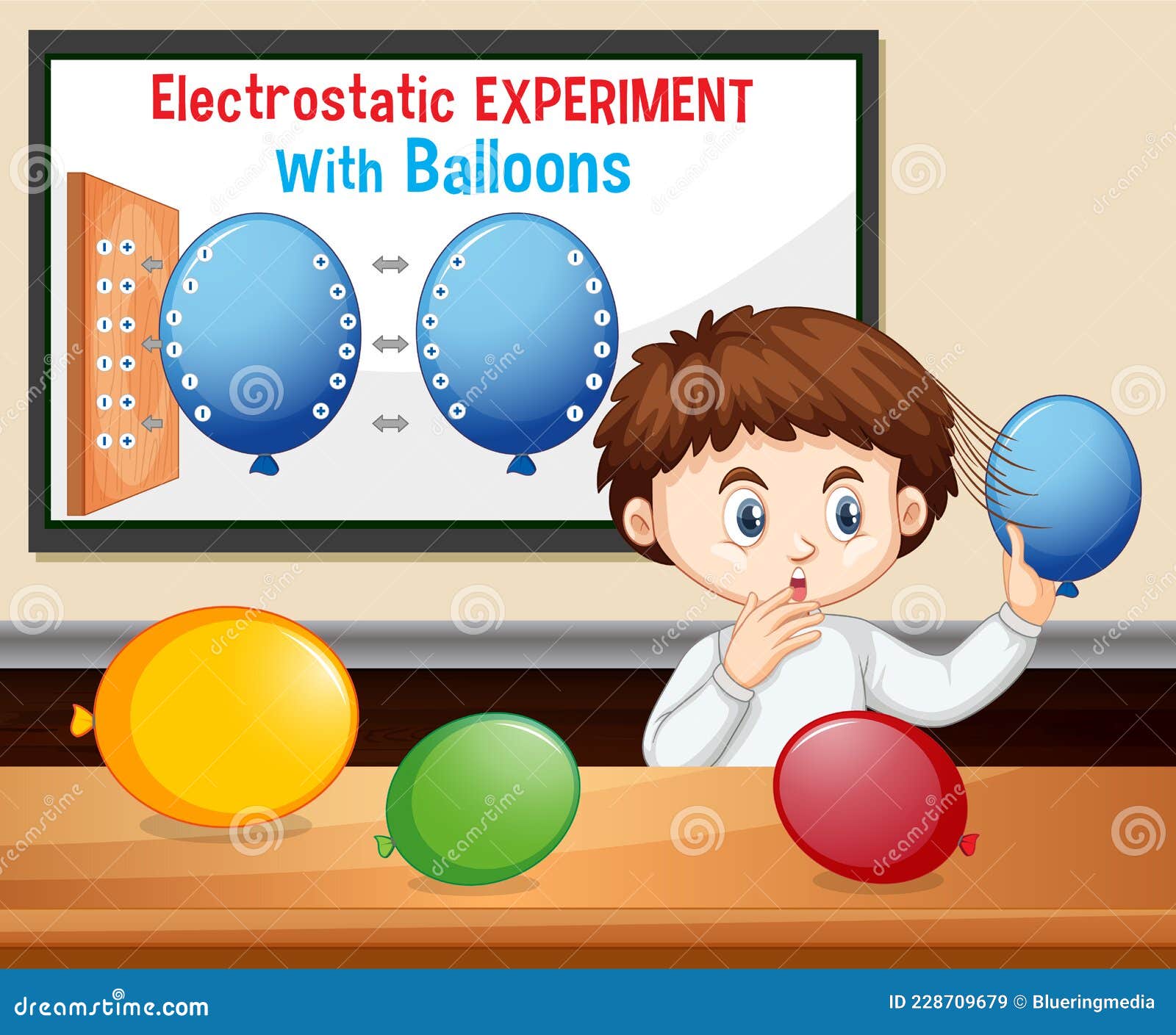 Electrostatic Science Experiment with Scientist Boy Stock Vector ... Electrostatic Science Experiment with Scientist Boy Stock Vector ...