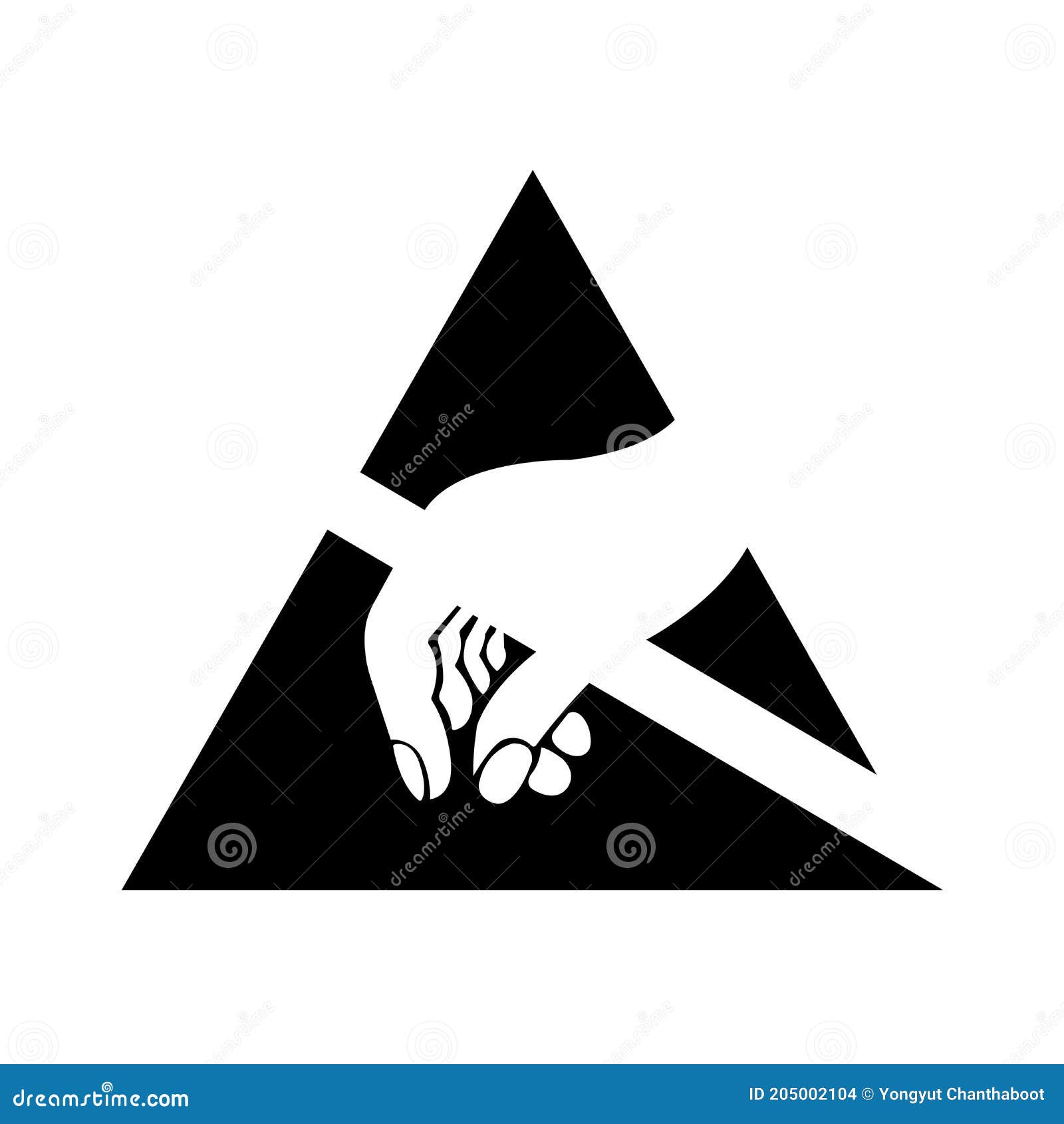 Electrostatic Sensitive Device ESD Black Icon, Vector Illustration ...