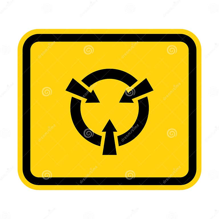 Electrostatic Sensitive Device (ESD) Symbol Sign Isolate on White ...