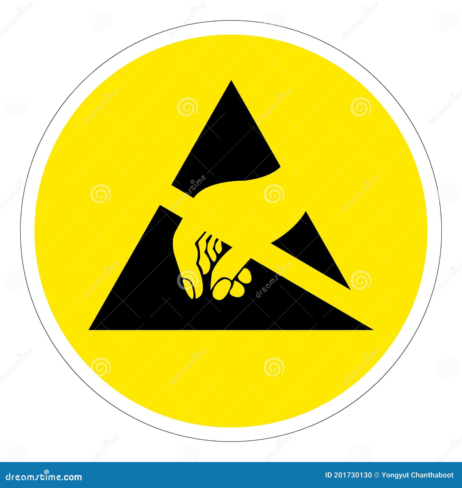 Electrostatic Sensitive Device ESD Symbol Sign, Vector Illustration ...