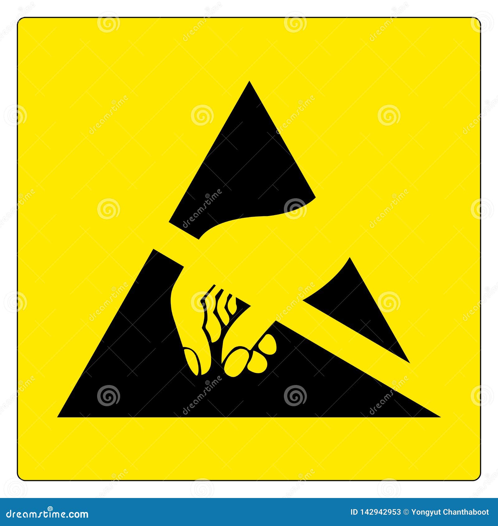 Electrostatic Sensitive Device ESD Symbol Sign, Vector Illustration ...