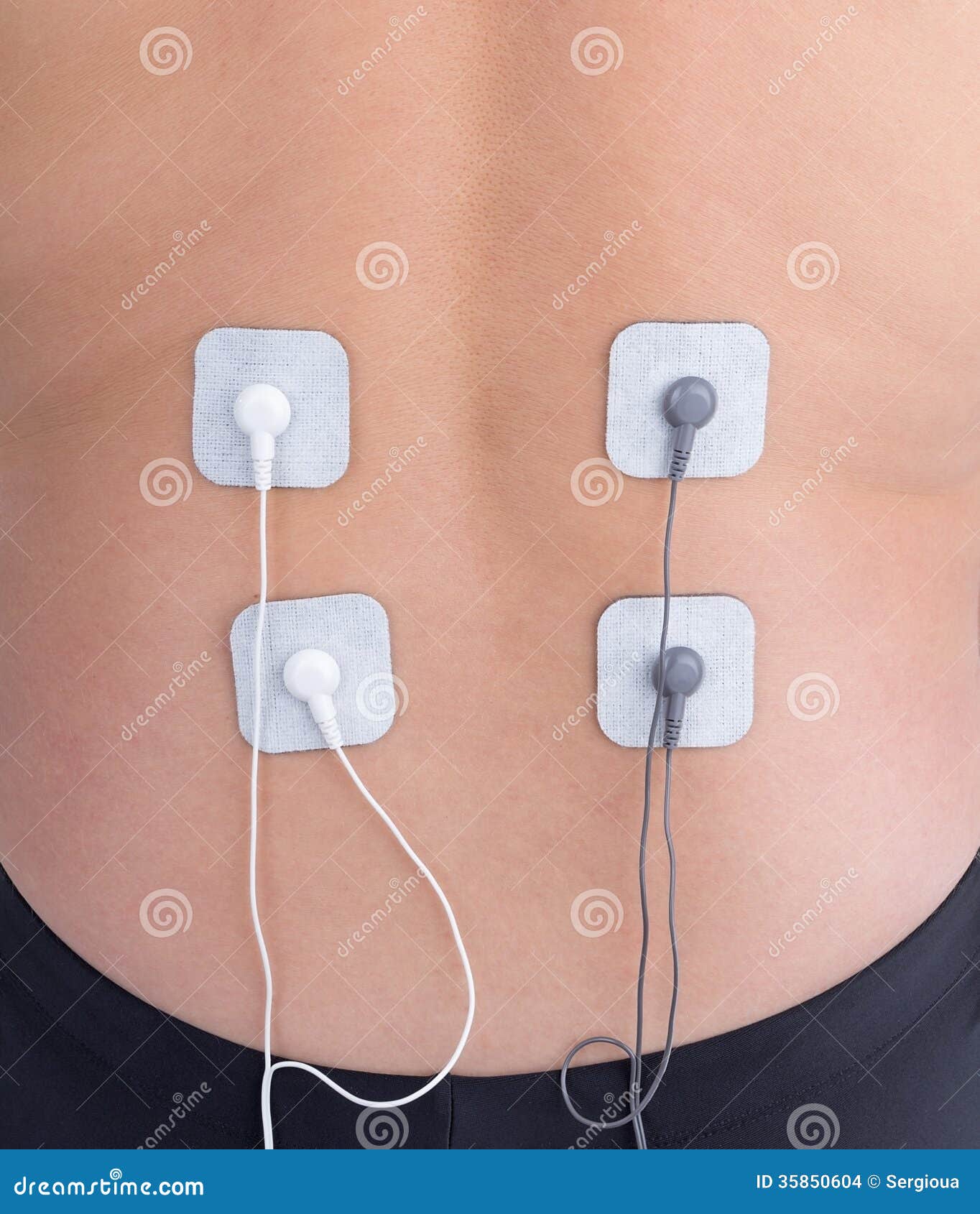 Electrostimulator of Massager Lumbar Spine. Stock Photo - Image of ...