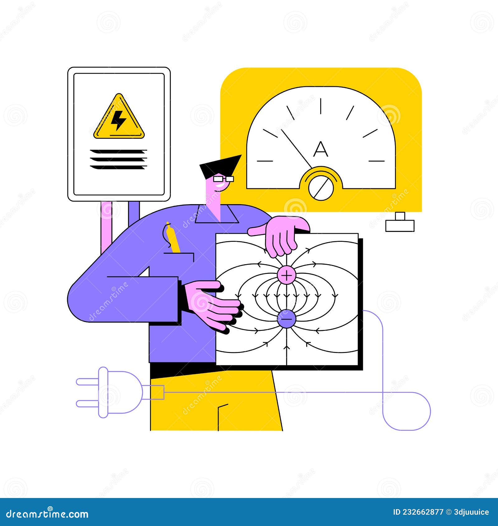 Electrotechnology Abstract Concept Vector Illustration. Stock Vector ...
