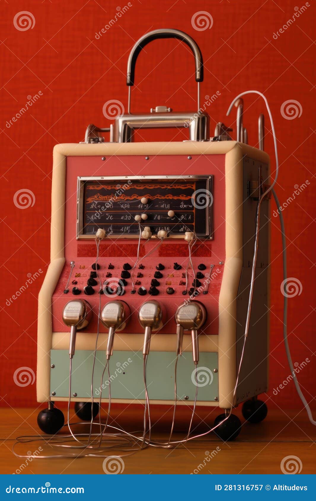 Electrotherapy Machine With Electrodes Attached Royalty-Free Stock ...