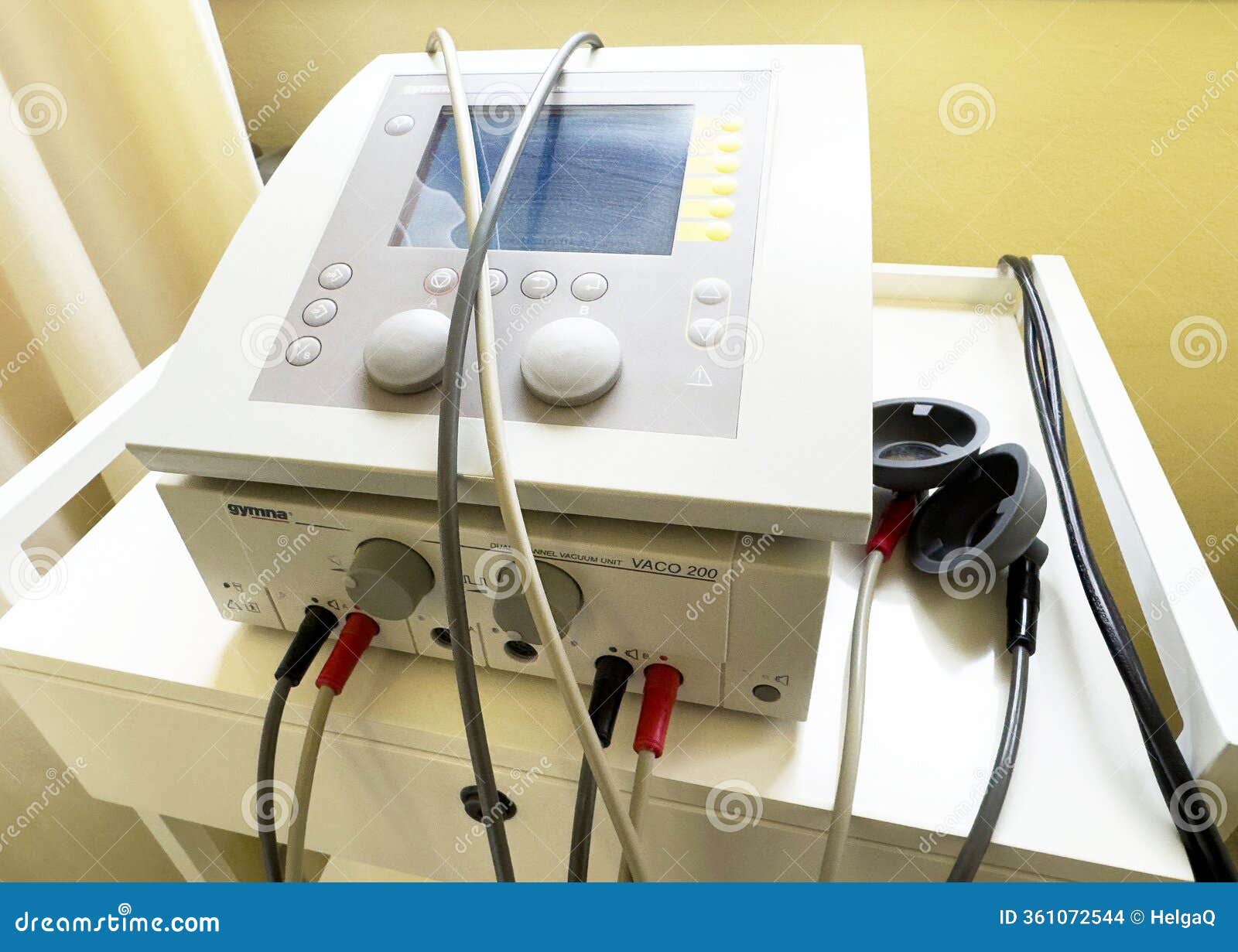 Electrotherapy Machine with Control Panel and Electrodes in Medical ...