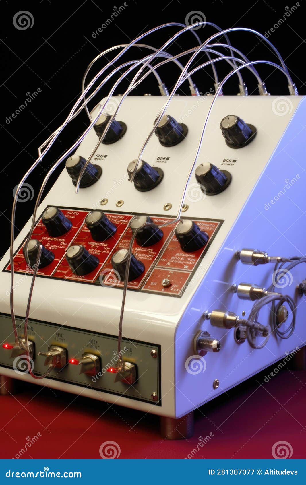 Electrotherapy Tens Machine With Electrodes Stock Photo | CartoonDealer ...