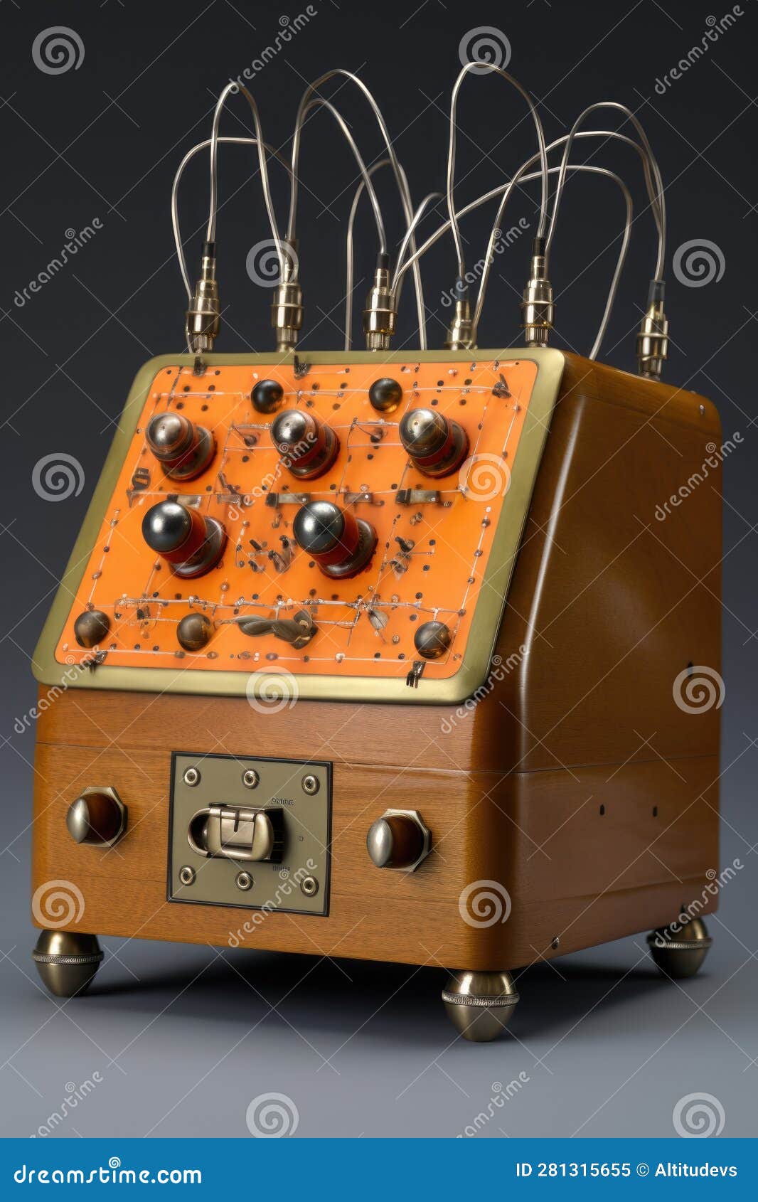 Electrotherapy Machine with Electrodes Attached Stock Illustration ...