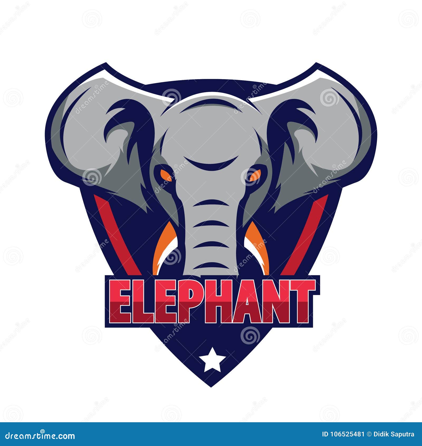 Elefant-Logo vektor abbildung. Illustration von elefant - 106525481