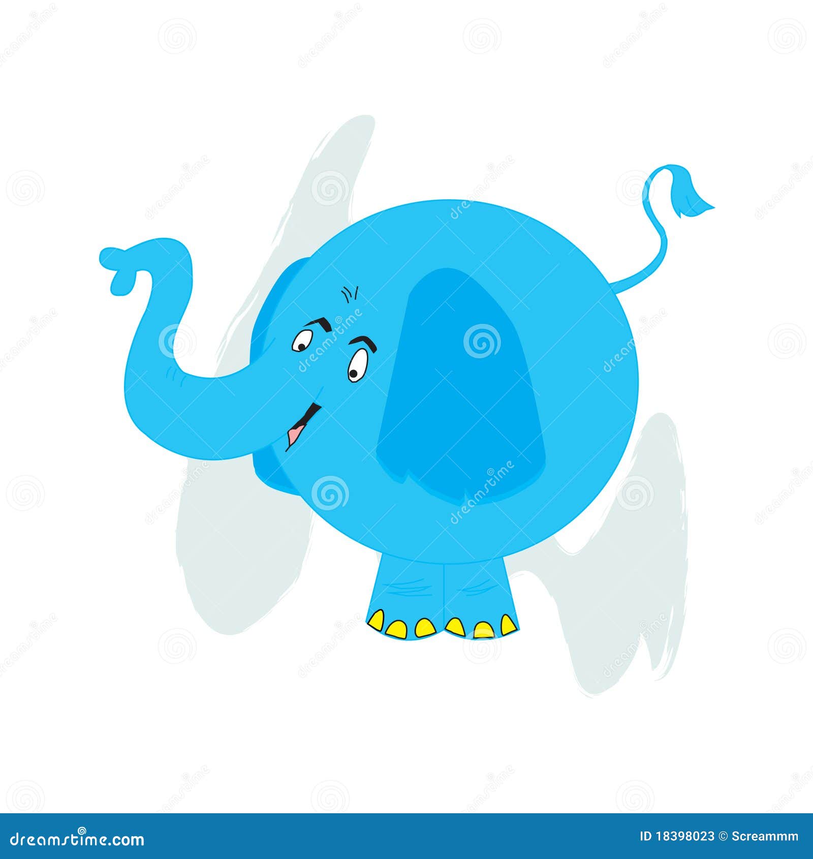 Elefante azul ilustración del vector. Ilustración de divertido - 18398023